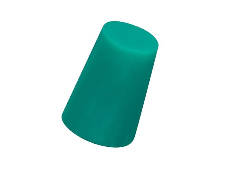 Caplugs GN-SH Series GN00 - Neoprene Plugs - Threaded/Plain Holes, Masking, Tapered Fit, Reusable, Green Neoprene, 0.406" x 0.594" x 1.000" (100 per Pack)