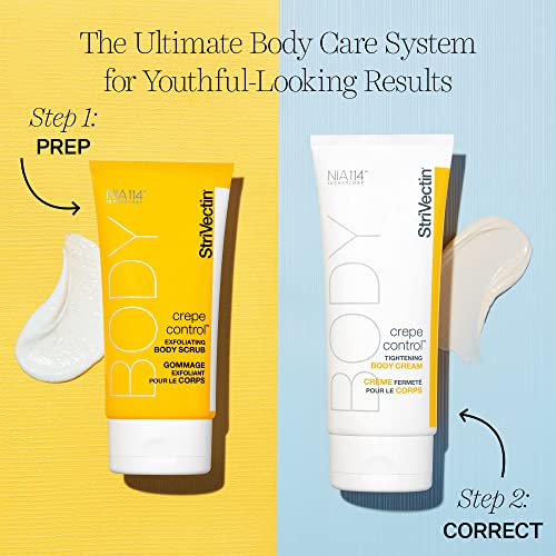 StriVectin Tighten & Lift Crepe Control Exfoliating Body Scrub, Targets Crepiness and Rough, Dull Skin, 5 Fl Oz, white