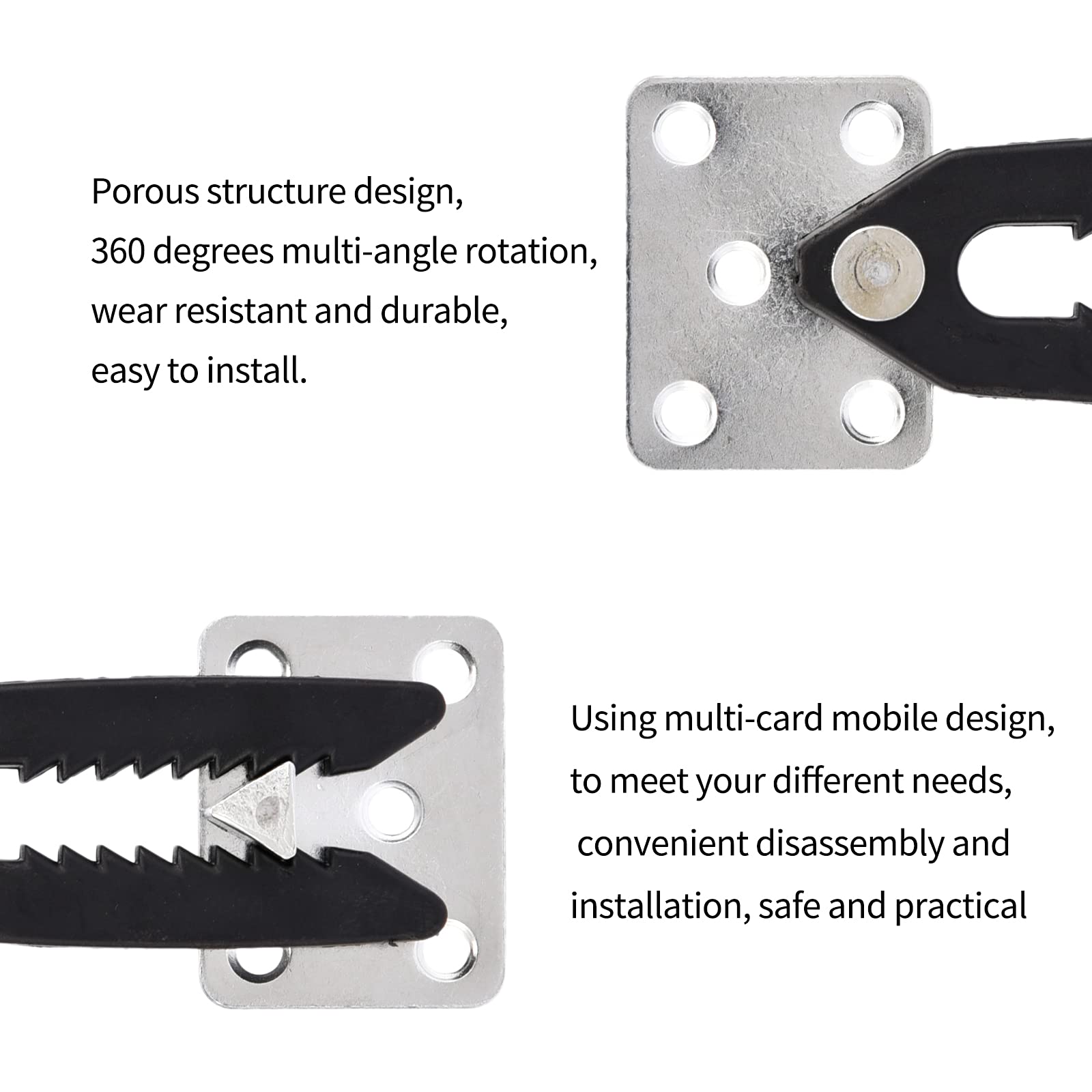 Carkio Sectional Couch Connector, 2 X Metal Sofa Joint Alligator Style Sectional Couch Connector