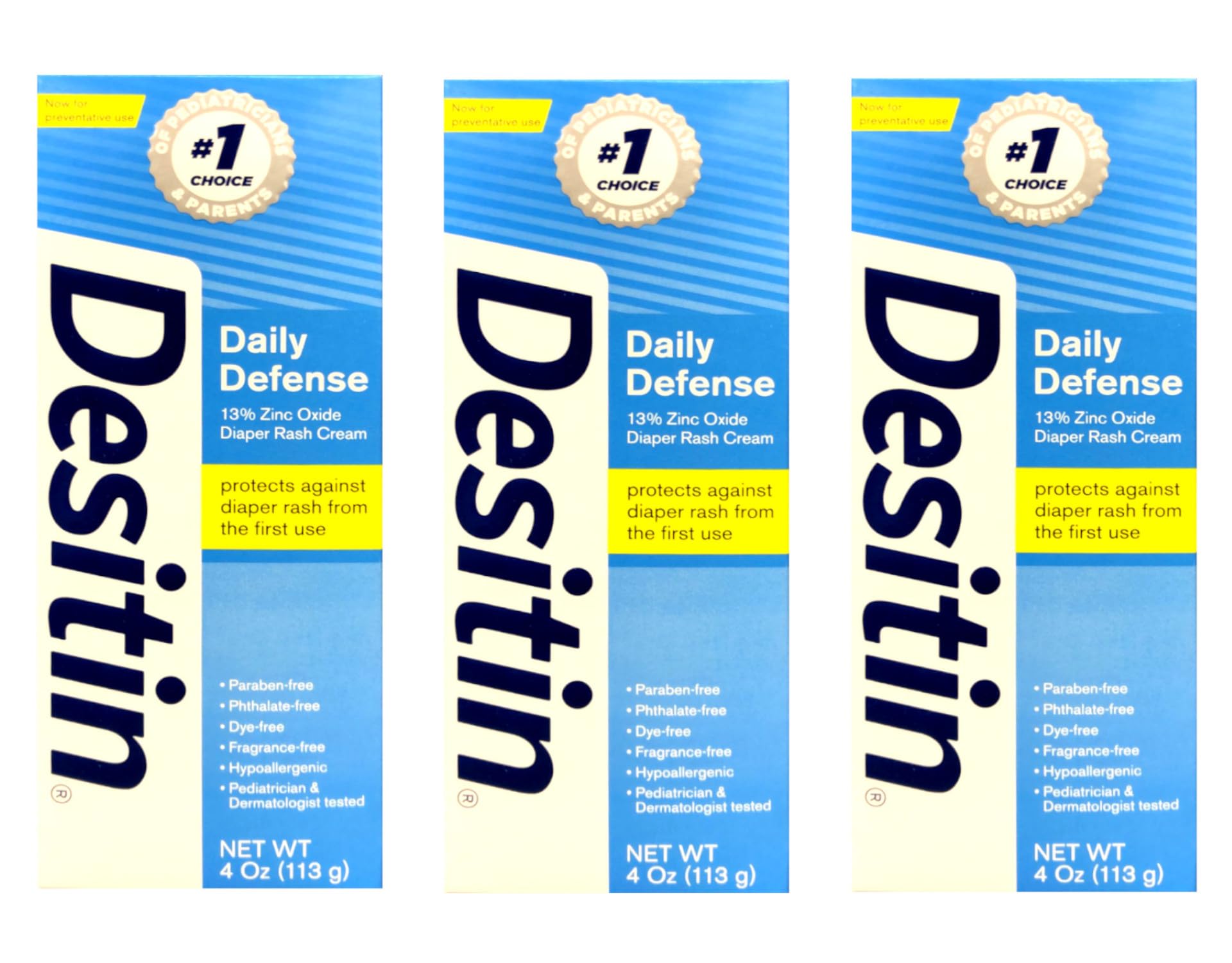 PACK OF 3 EACH DESITIN RAPID RELIEF CREAMY 4OZ PT#7430000301