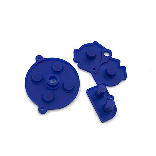 Colorful Conductive Rubber Pad Buttons A-B D-pad for GBA Gameboy Advance Silicone Start Select Keypad (Blue)