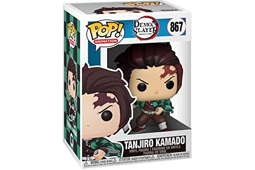 POP Demon Slayer - Tanjiro Kamado Funko Vinyl Figure (Bundled with Compatible Box Protector Case), Multicolor, 3.75 inches