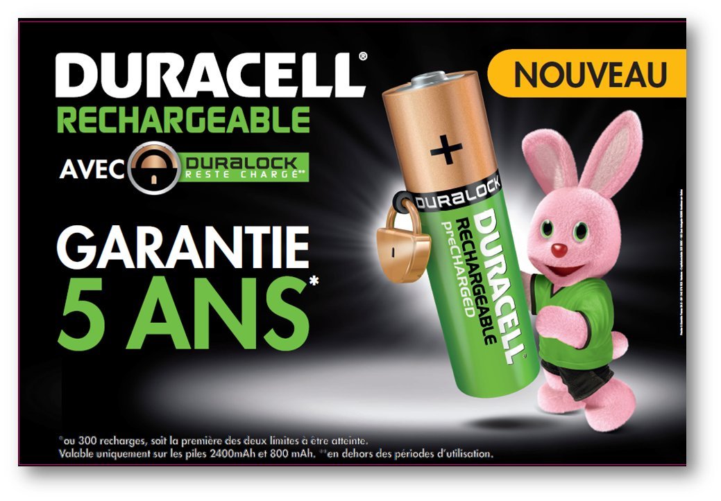 Duracell - Rechargeable Battery - Duralock AAx4 Stay Charged 2400 mAh (LR6)