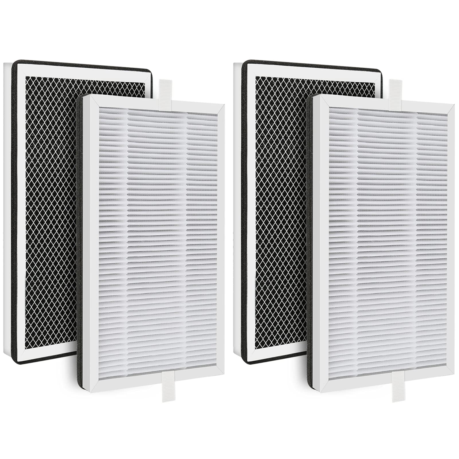 Yweller MA-15 Replacement Filter Compatible with MA-15-W1 MA-15-S1 MA-15R MA-15R-1 MA-15R-2,3-in-1 H13 True HEPA Filters and High-Efficiency Activated Carbon Filter(4 Pack)