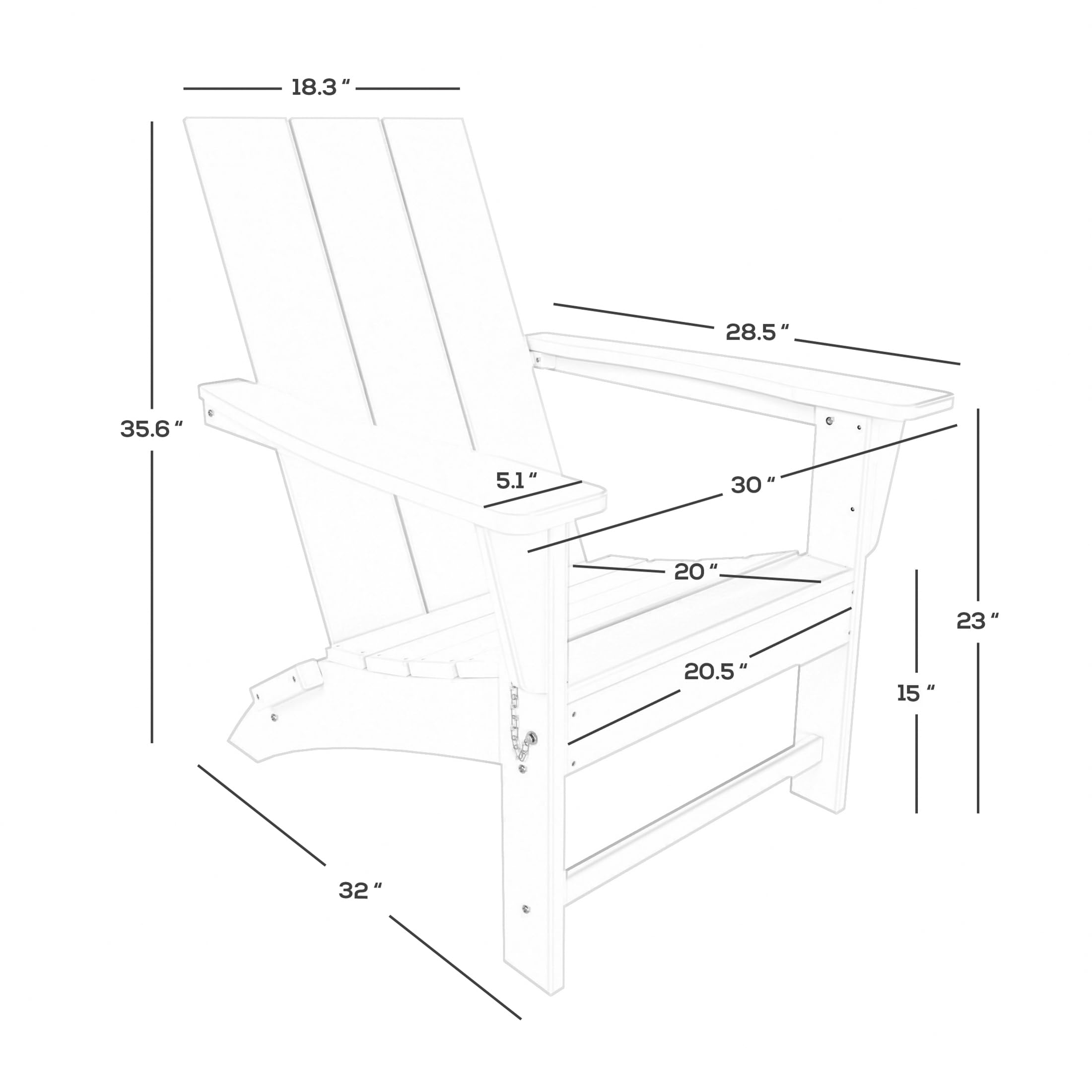 WestinTrends Ashore Modern Outdoor Folding Adirondack Chair (Set of 2)