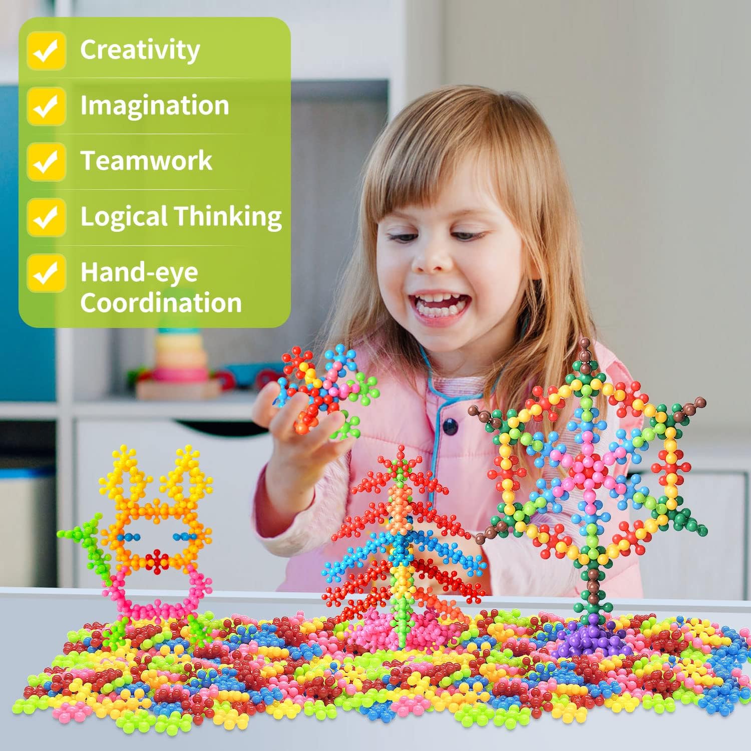 CPSYUB Interlocking Building Discs Sets, 200PCS Stem Building Blocks for Kids Ages 4-8, Connect Blocks Educational Toys for Classroom Kindergarten, Christmas Birthday Gifts for Preschool Boys Girls