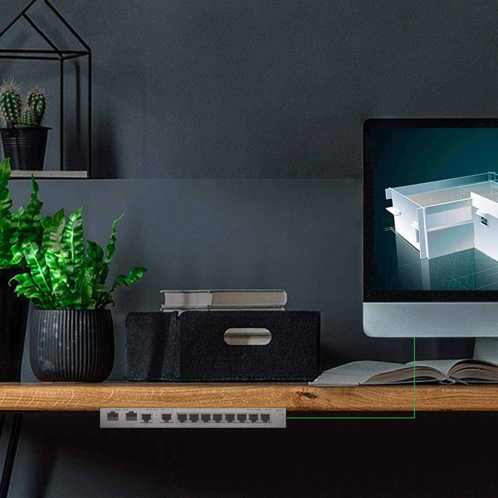 Zyxel Multi-Gig 12-Port Web Managed Switch with 2-Port 2.5G/2-Port 10G SFP+ Desktop/Wallmount, 5-Years Warranty [XGS1210-12]