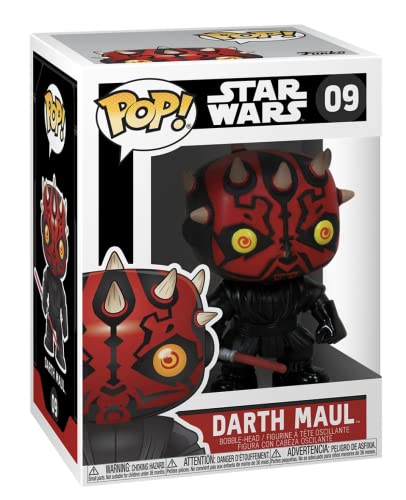 Visit the Funko Store Funko Pop Protector Bundle – 1 Star Wars Darth Maul #09 Pop Figurine 3.75 Inch with Plastic Protector Case