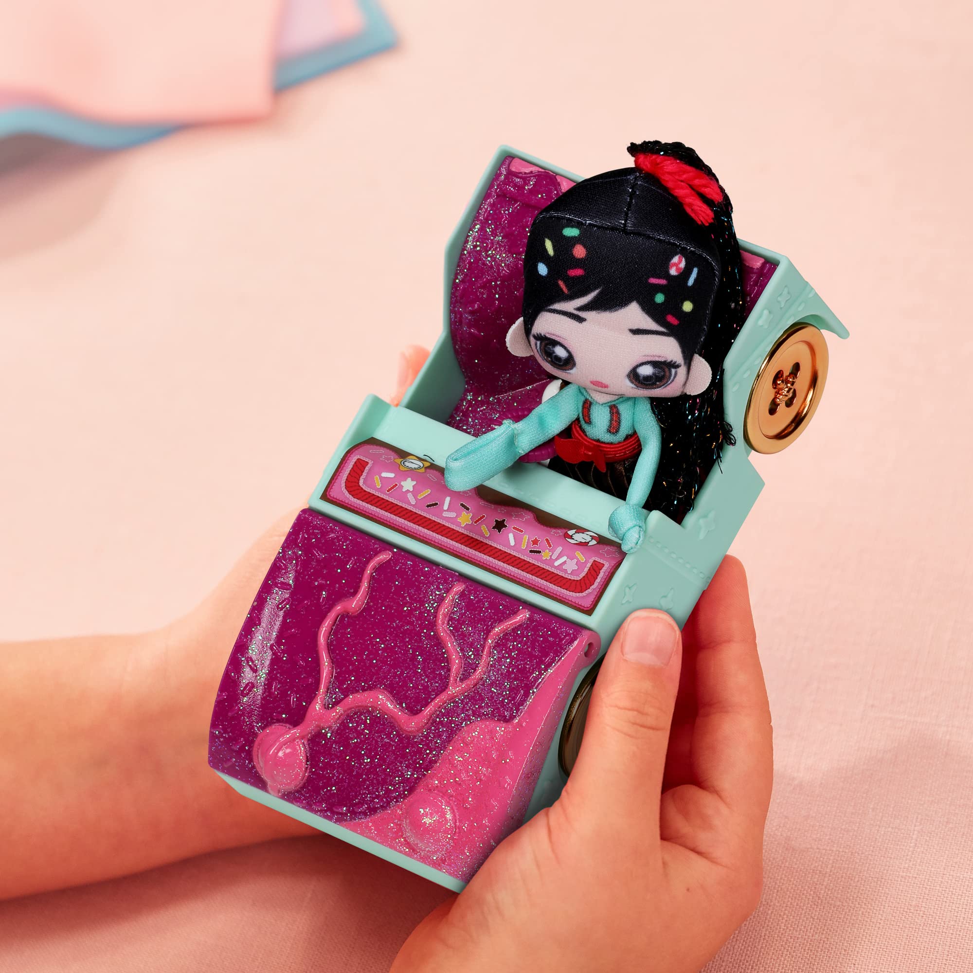 SWEET SEAMS Disney 6" Soft Rag Doll Pack – 1pc Toy | Vanellope Doll and Car Playset