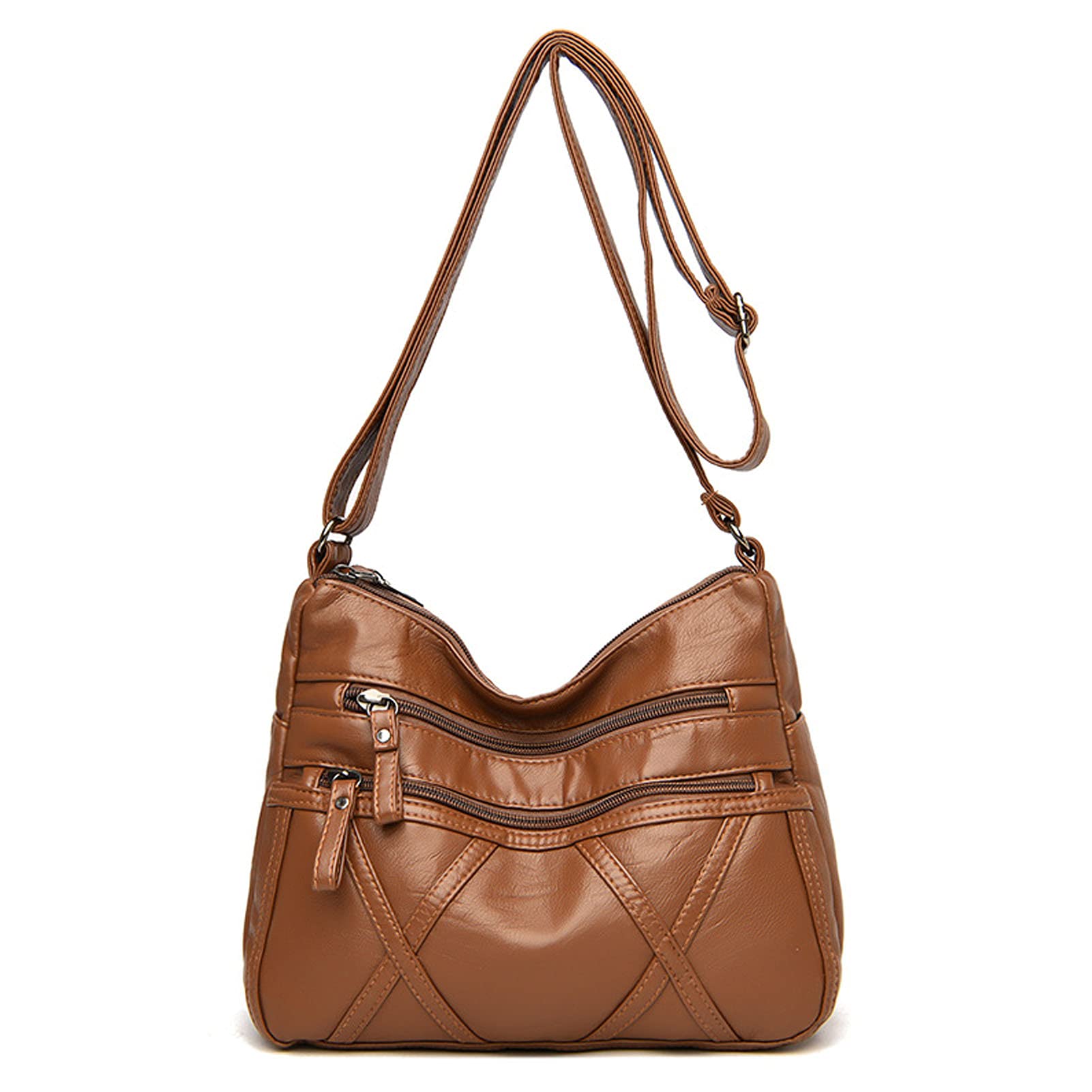SENYUNI Ladies Handbags Soft PU Leather Crossbody Bags for Women Multi Pocket Waterproof