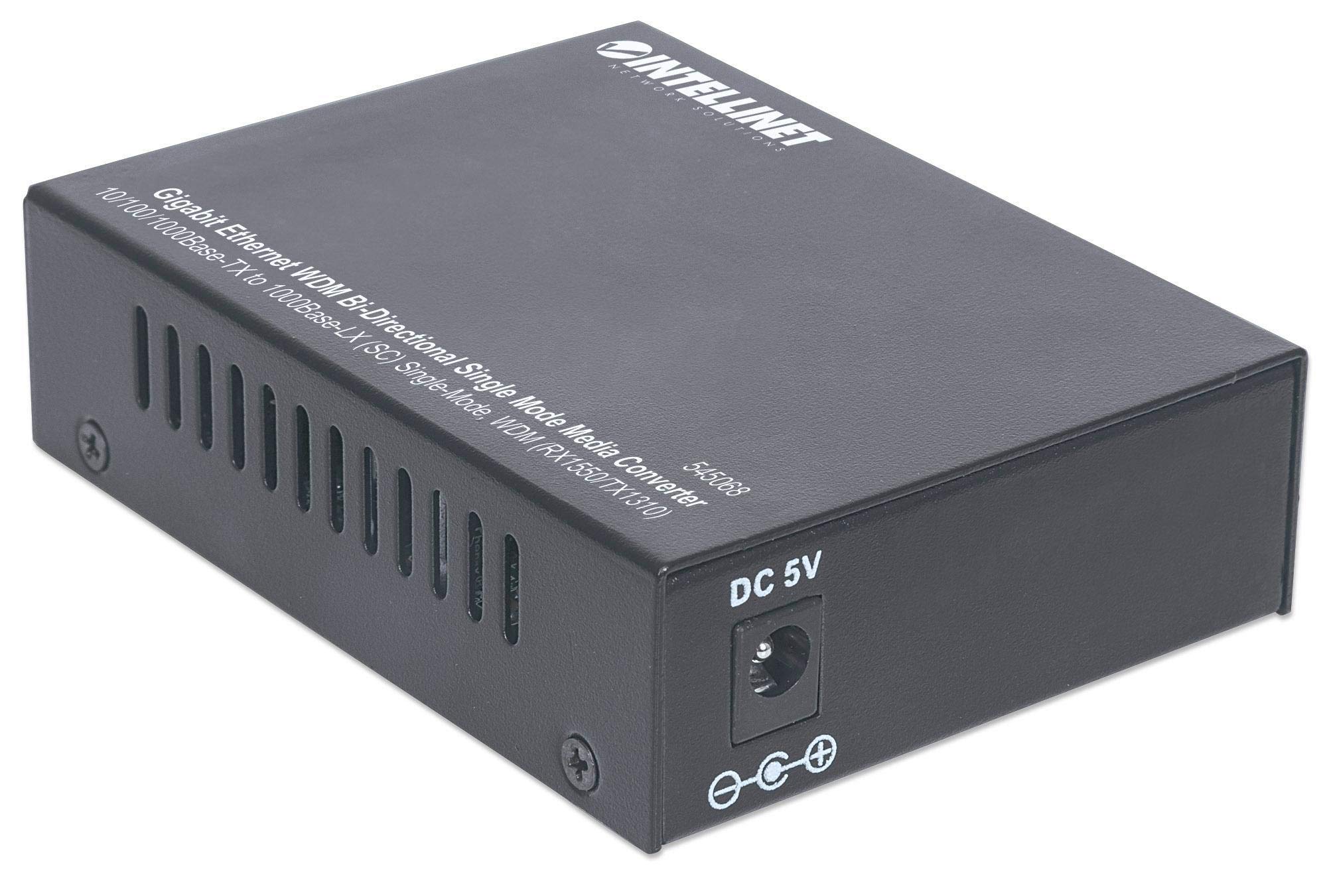 Intellinet Gigabit Ethernet WDM Bi-Directional Single Mode Media Converter