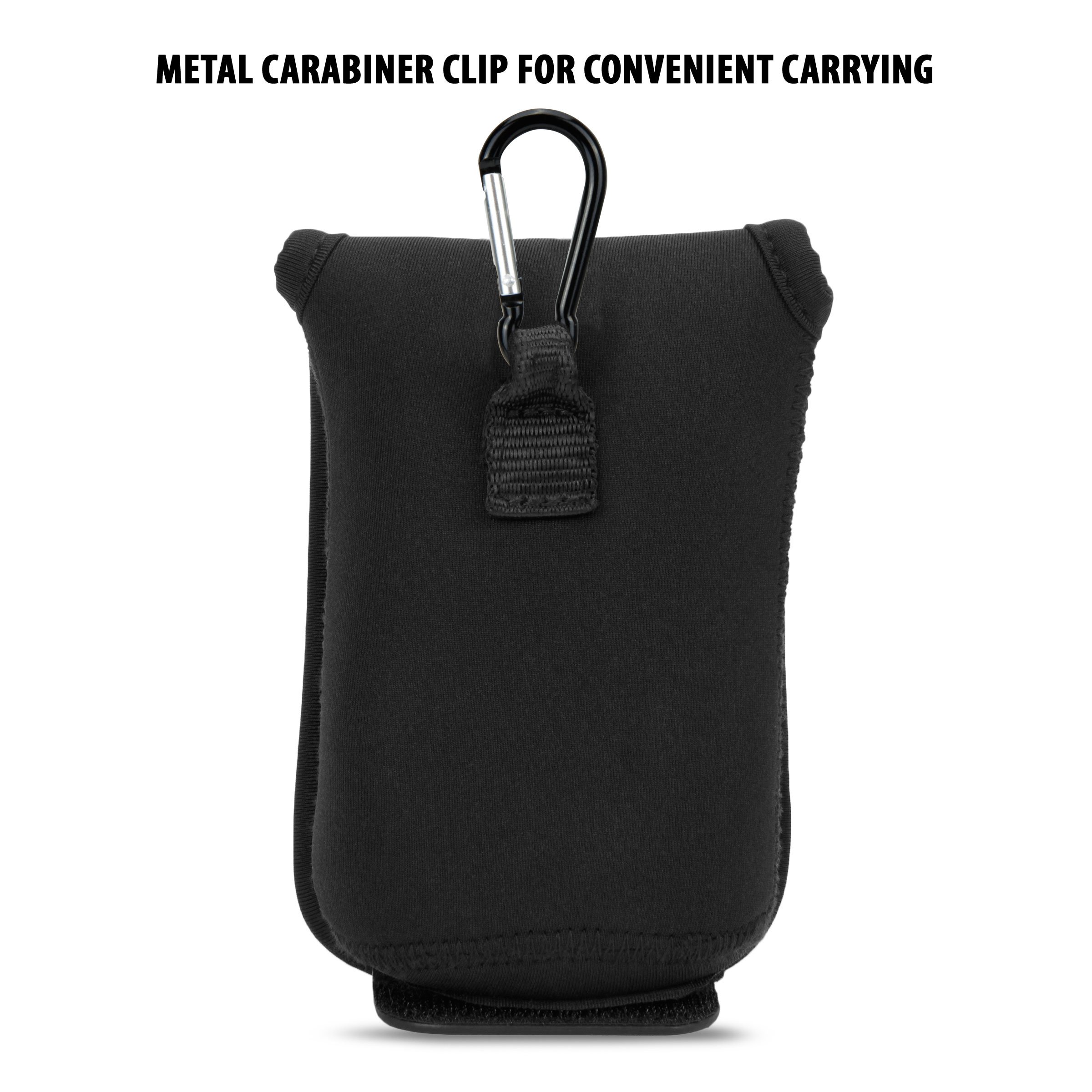 ENHANCE Universal Gaming Mouse Travel Case with Carabiner Clip & Accessory Pouch for Logitech G602 , SteelSeries Rival 600 , Razer DeathAdder & More eSports Wired and Wireless Mice - Black