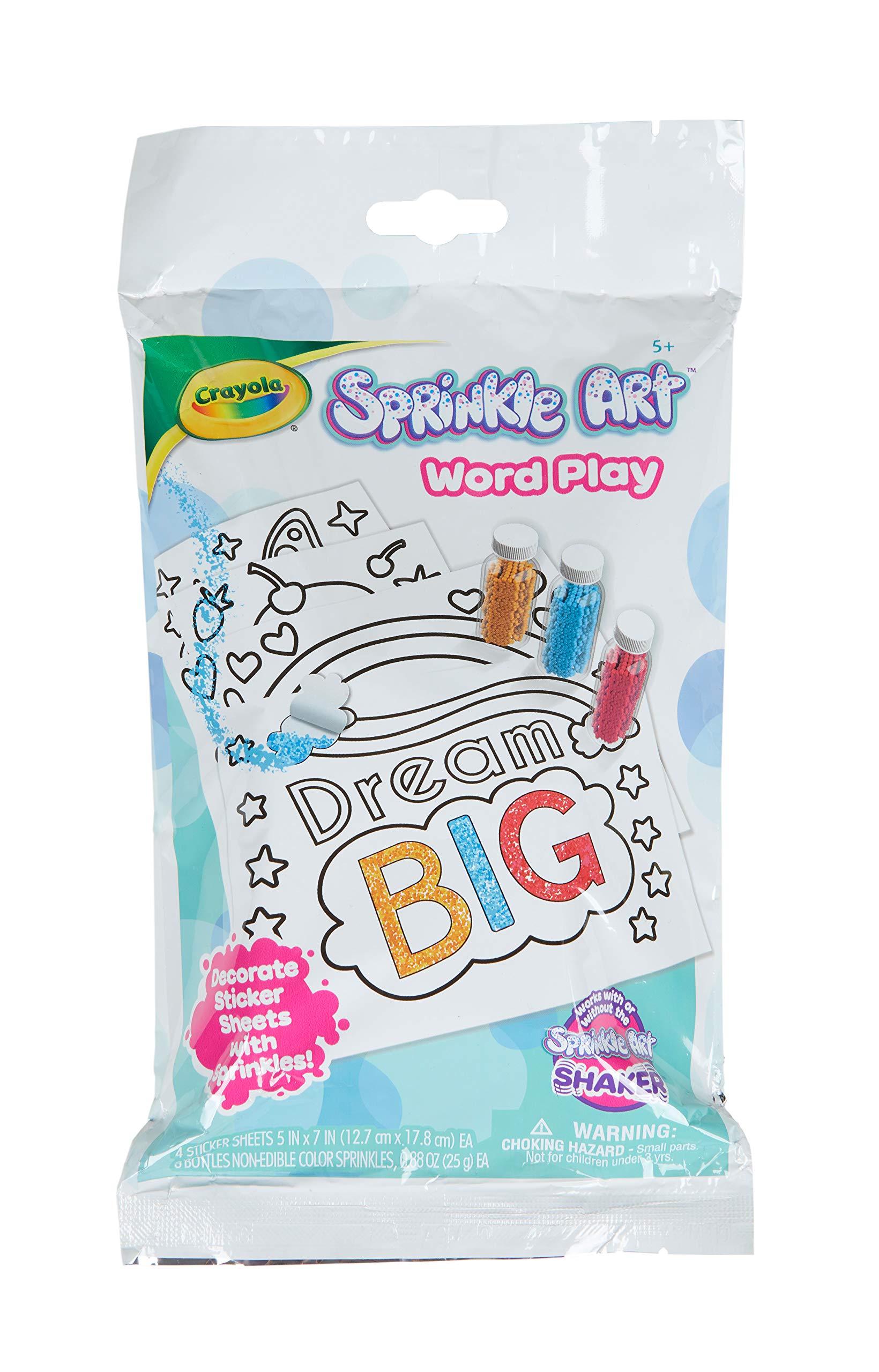 Crayola Sprinkle Art Say What Activity Kit, Word Art, Gift for Girls, Age 5, 6, 7, 8