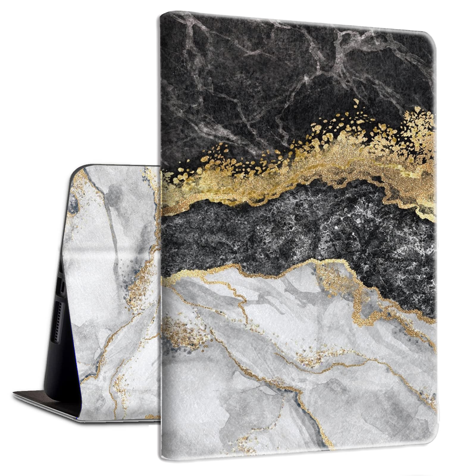 Covers for Kindle Fire HD 10 Tablet 11th Gen 2021 White Marble Fire Tablet 10 Plus Case 10.1 Inch Multi- Viewing Angles All-New Amazon Fire 10 Cases