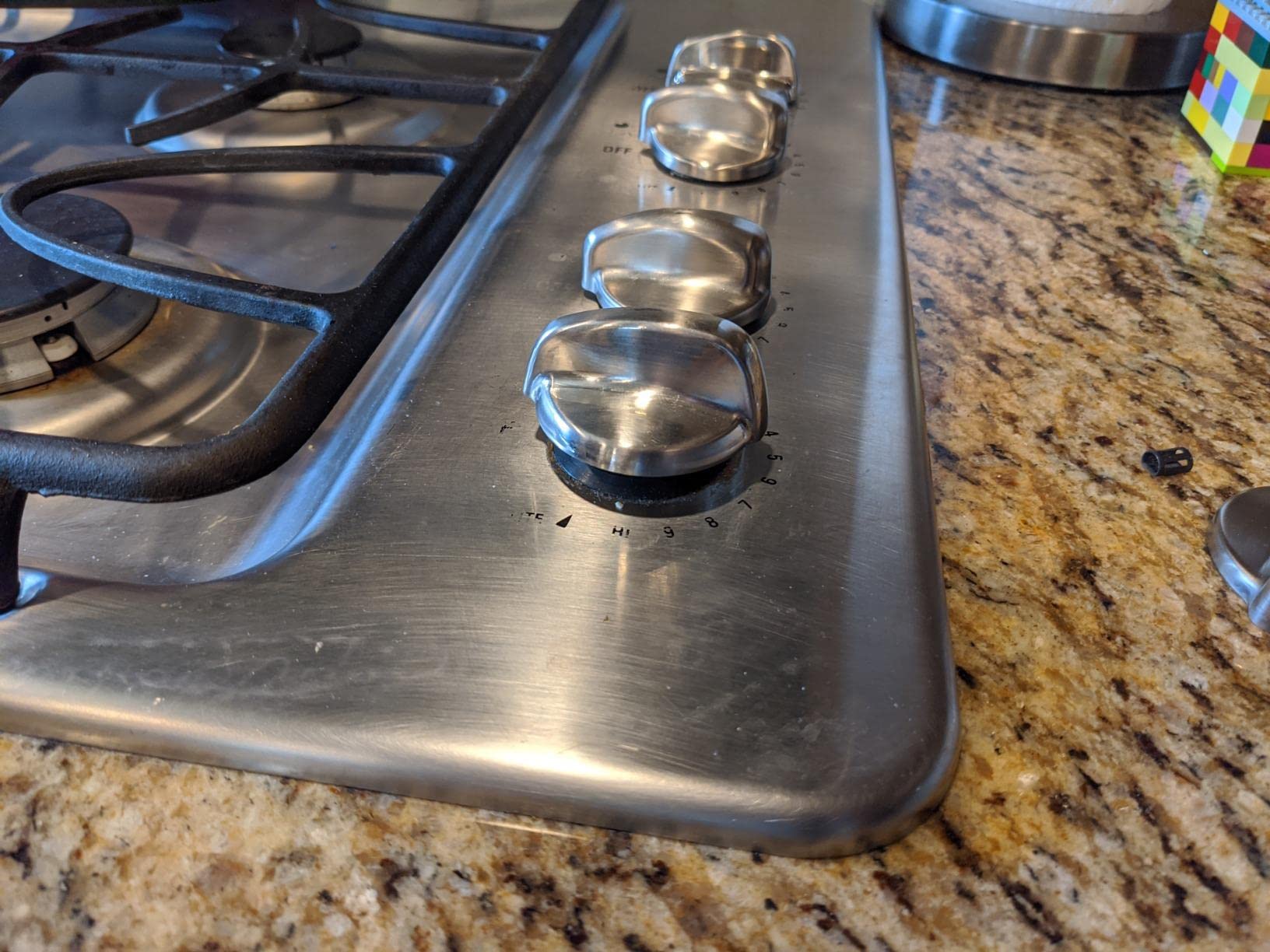 WB03T10325 Burner Control Knob Metal Stove Knobs, for General Electric (GE) A Cook top/Stove/Oven Replace AP5690210 PS3510510 (6 PCS)