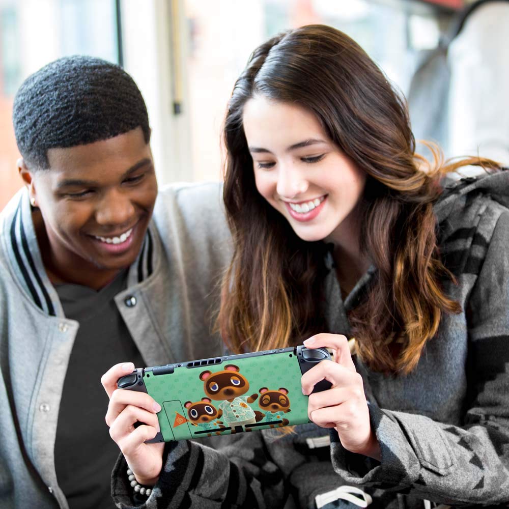 Controller Gear Aunthentic & Officially Licensed Animal Crossing: New Horizon - "Tom Nook & Team" Nintendo Switch Skin Bundle