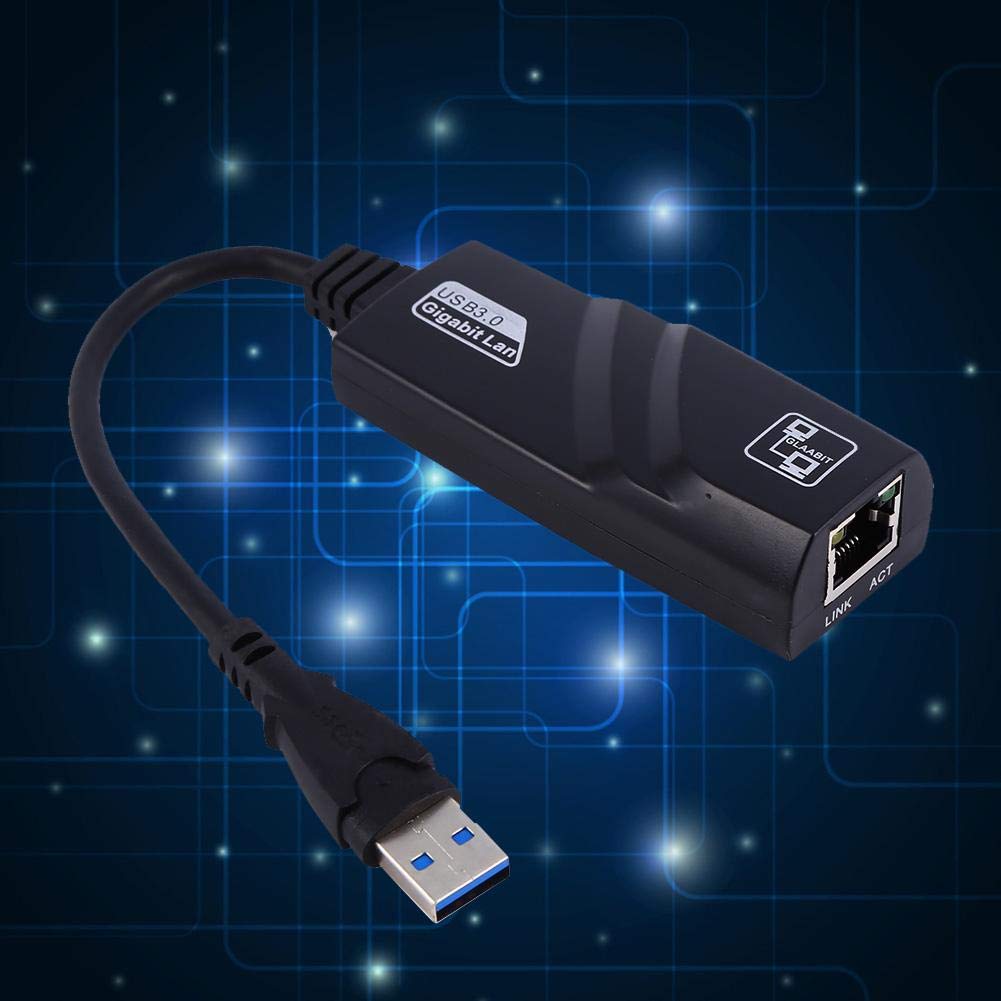 USB 3.0 to RJ45 Universal Network Adapter, High Speed Portable Gigabit Ethernet Network Card, SuperSpeed Internet Adapter with LAN Cable for Windows/VISTA/WIN7/win8/win8.1/OS10.12/