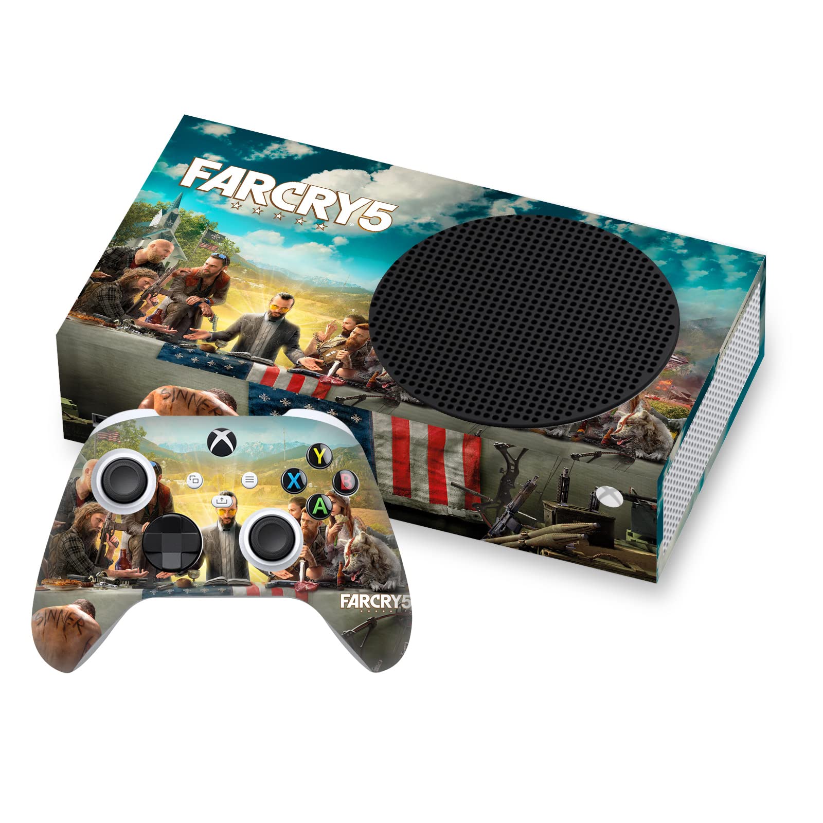 Head Case Designs Officially Licensed Far Cry Sinner Arte Clave Vinyl Sticker Gaming Skin Decal Cover Compatible With Xbox Series S Console and Controller Bundle