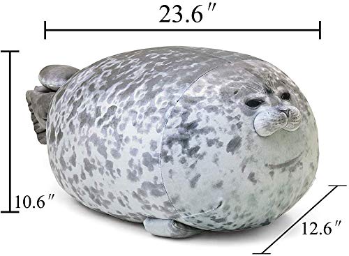 ETAOLINE Chubby Blob Seal Pillow Cute Seal Plush Toy Cotton Stuffed Animals (Large)