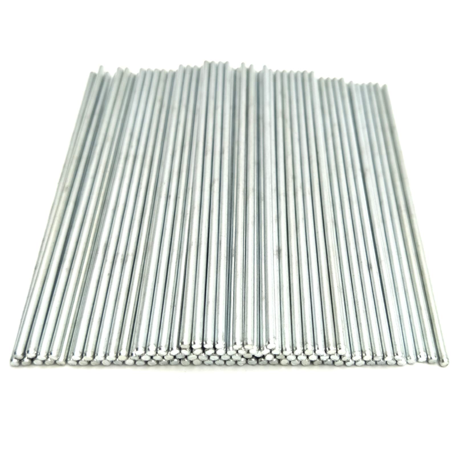 EUDAX 100Pcs Dia.2mm STEM Toys Shaft Round Rod Axles for DIY Toy RC Car Boat Helicopter Model Part (2mmx100mm)