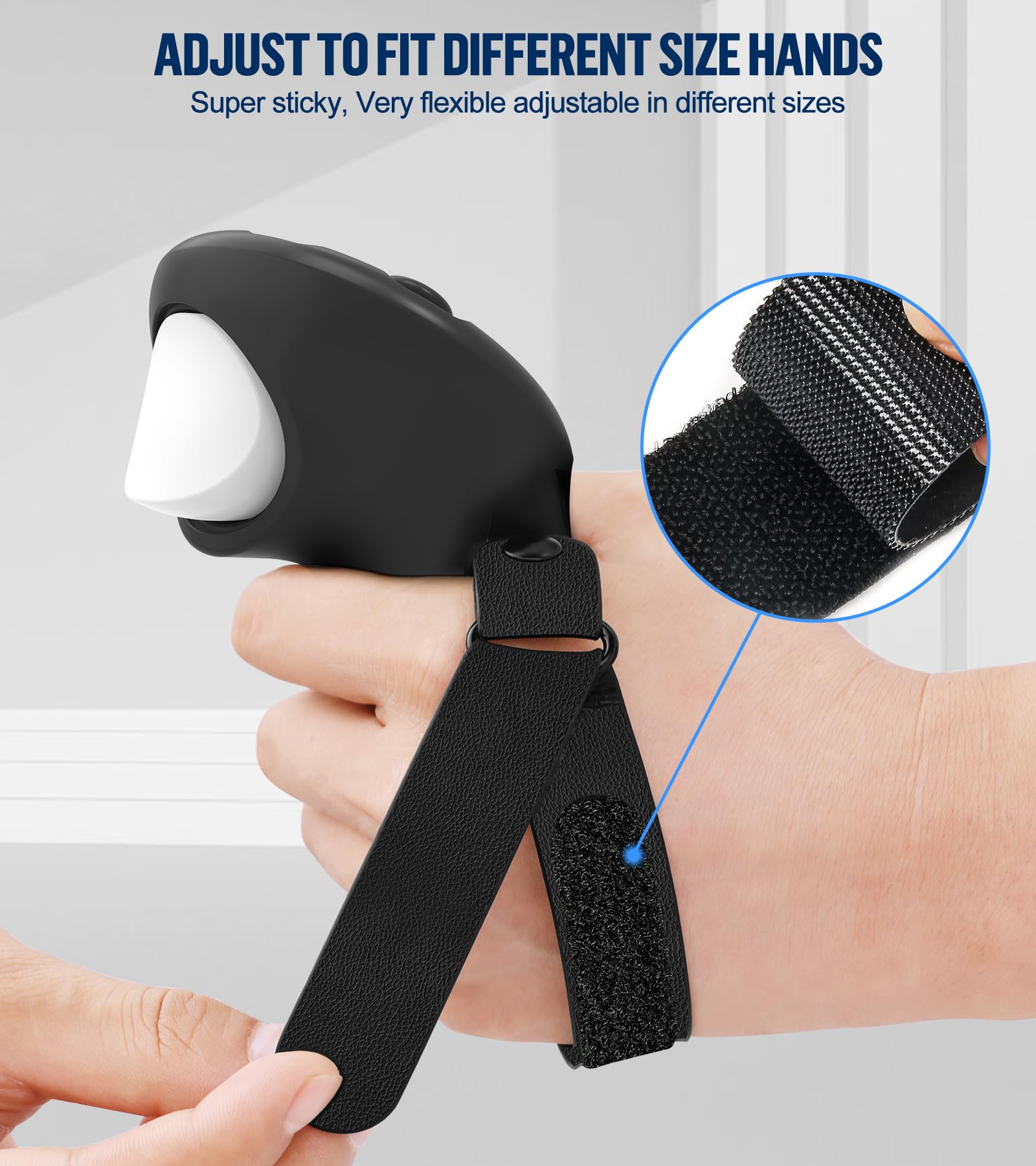 YRXVW Controller Grips Compatible with Oculus/MetaQuest 3 Accessories, Silicone Anti Throw Hand Grips Protective Cover with Adjustable Knuckle Strap for Quest 3