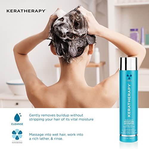 KERATHERAPY Keratin Infused Moisture Conditioner, 10.1 fl. oz., 300 ml - Hydrating & Moisturizing Conditioner for Dry or Damaged Hair with Collagen, Jojoba Oil, & Kerabond Technology - Sulfate Free