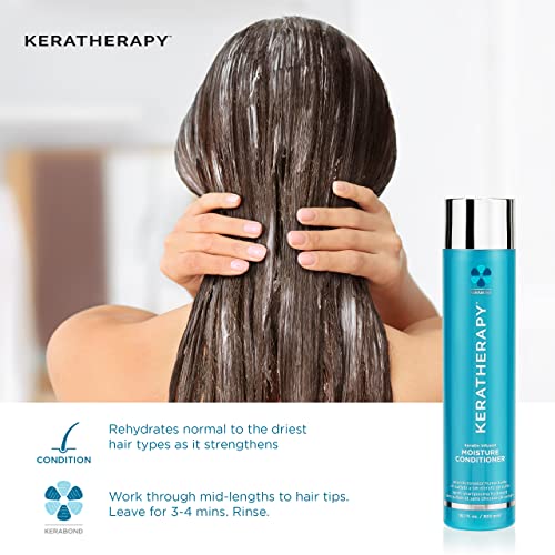 Keratherapy Keratin Infused Moisture Conditioner, 33.8 fl. oz., 1000 ml - Hydrating & Moisturizing Conditioner for Dry Hair with Collagen, Jojoba Oil, & Kerabond Technology