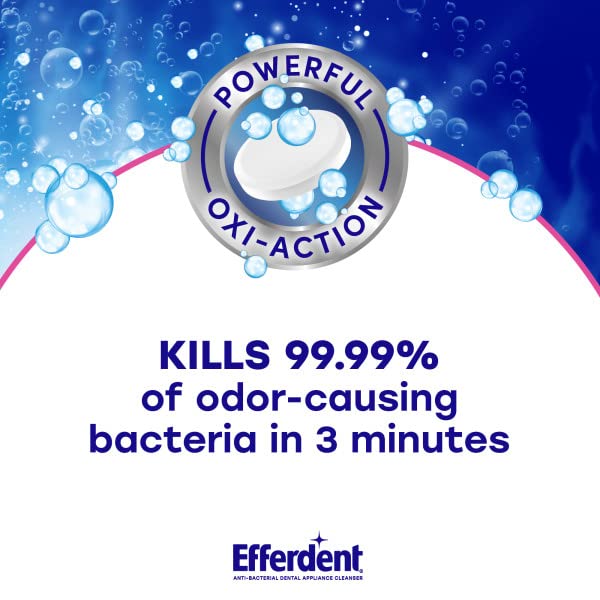 Efferdent Denture Cleanser Tablets, Complete Clean, Cleanser for Retainer and Dental Appliances, 44 Count, (Pack of 6)
