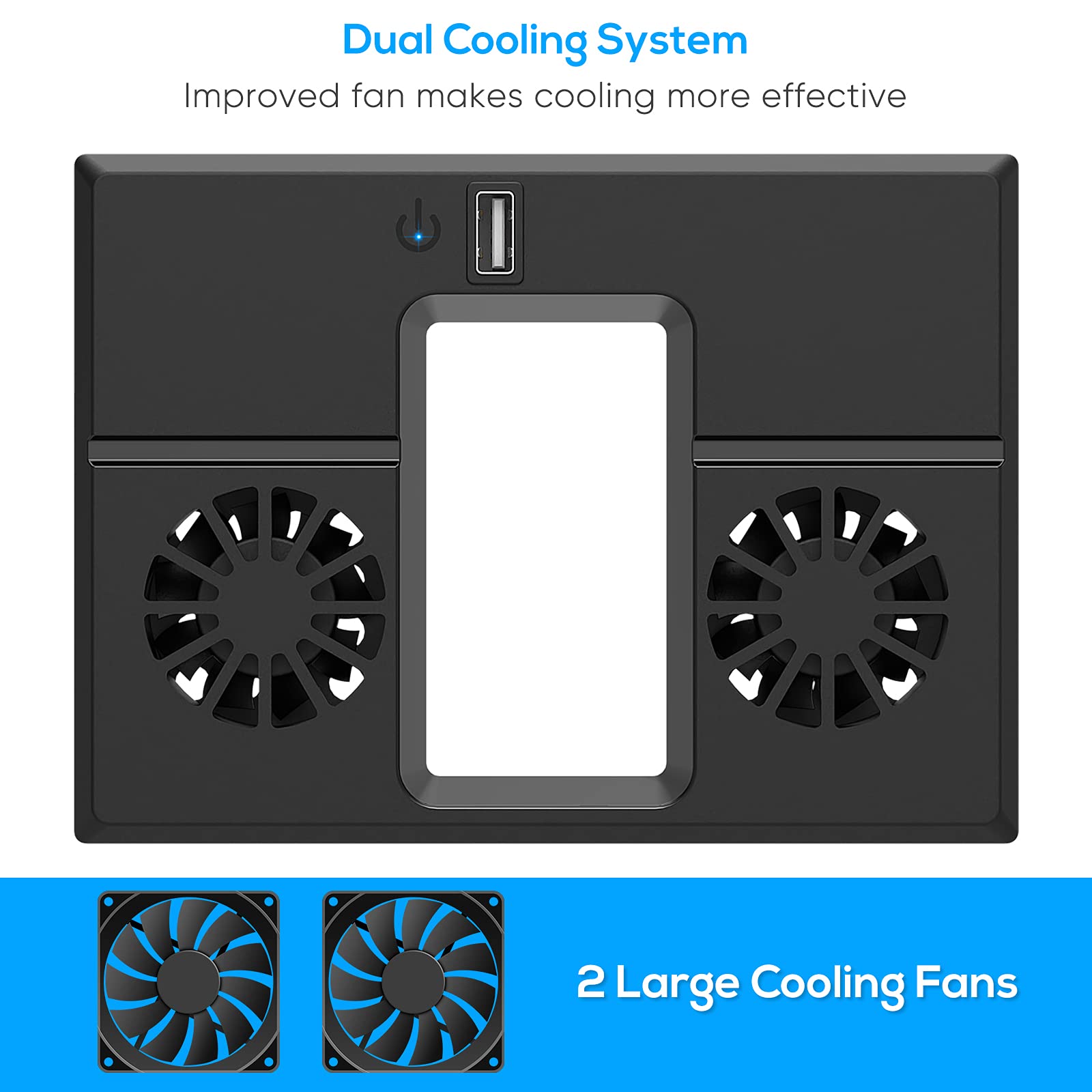 Cooling Fan for Xbox Series X, External USB Cooler Cooling System with USB Hub Port for Xbox Series X Console