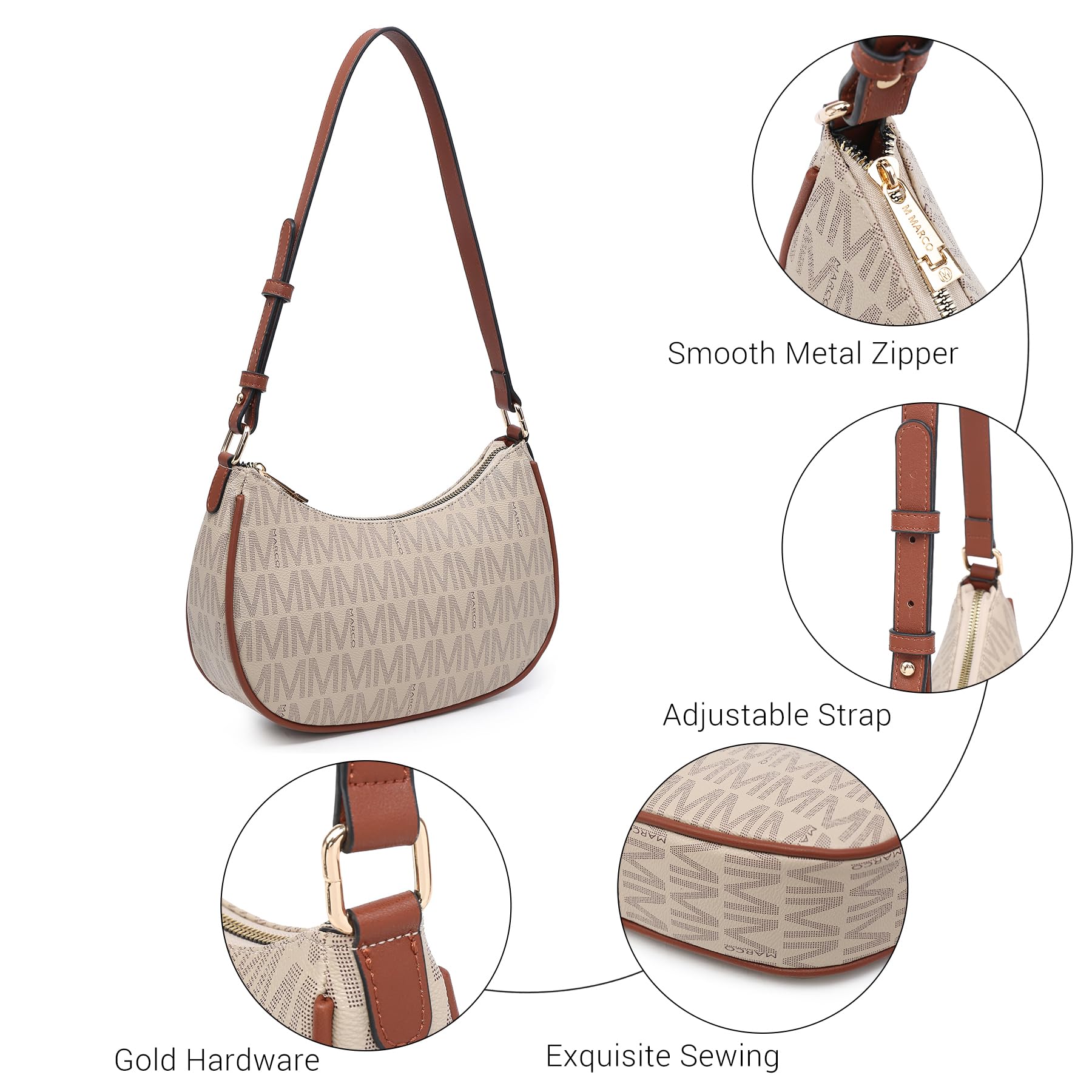 MARCO M KELLY Small Crossbody Handbag for Women Camera Bag Adjustable Strap Top Zipper Shoulder Purse…