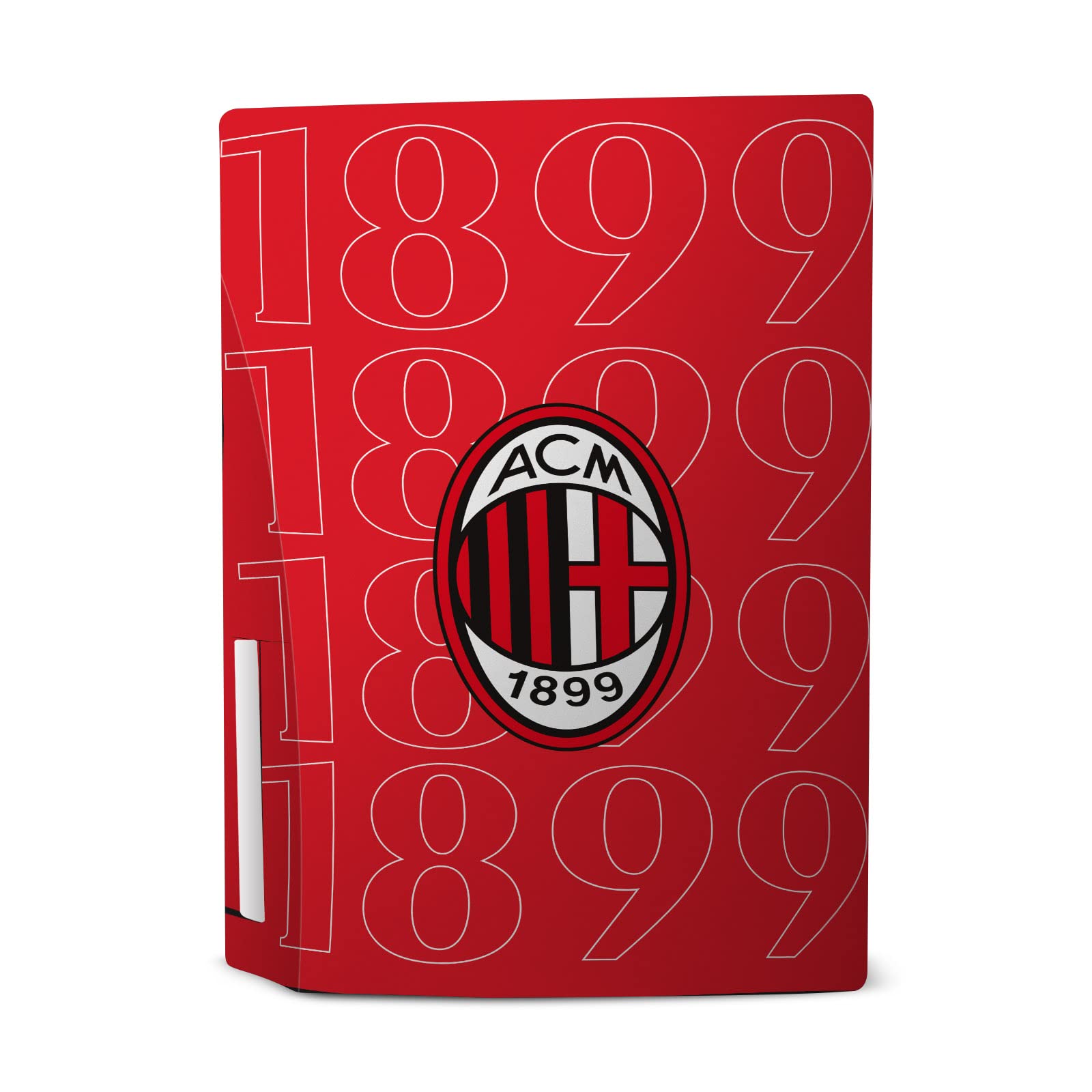 Head Case Designs Officially Licensed AC Milan 1899 Black Logo Art Vinyl Faceplate Sticker Gaming Skin Decal Cover Compatible With Sony PlayStation 5 PS5 Disc Edition Console & DualSense Controller