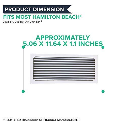Crucial Air Filter Replacement Parts Compatible with Hamilton Beach True Air Part 990051000 - Fits Vacuum Models 04383, 04384, 04385 - HEPA Style Filters Capture Mites, Pollen, Household Dust (1 Pack)