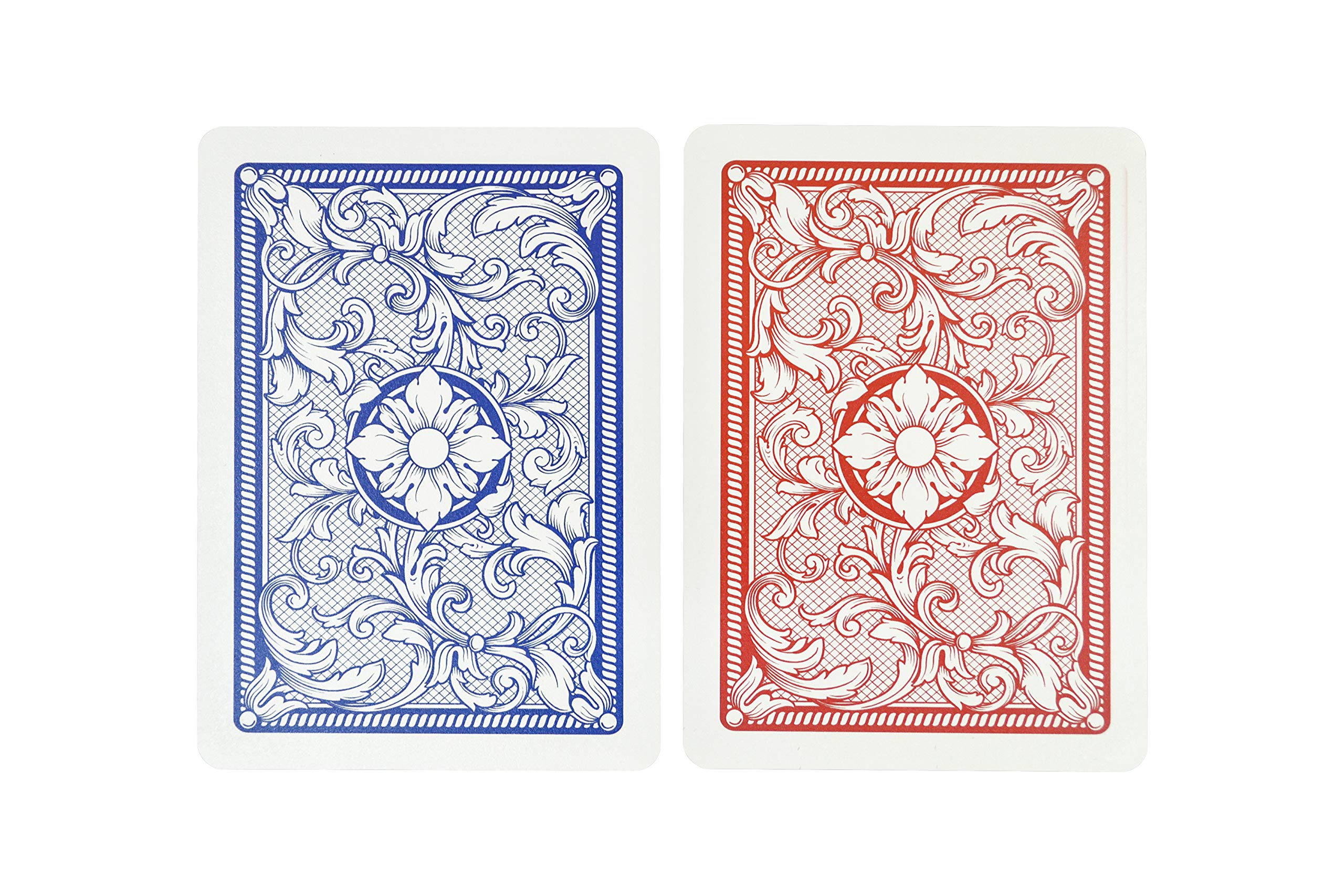 Copag Legacy Design 100% Plastic Playing Cards, Poker Size Jumbo Index Red/Blue Double Deck Set…