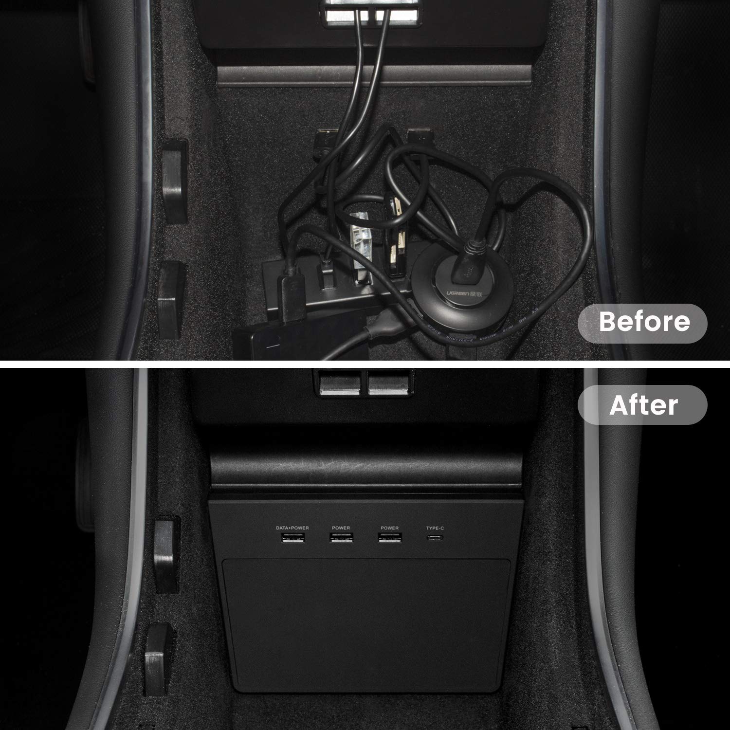 TAPTES USB Hub 5 in 1 Ports for Tesla Model 3 Before June 2020(Not Fit for Model Y),Dashcam & Sentry Mode Viewer USB Hub dongle USB (Not Fit for Tesla Model 3 Produced After June 2020)