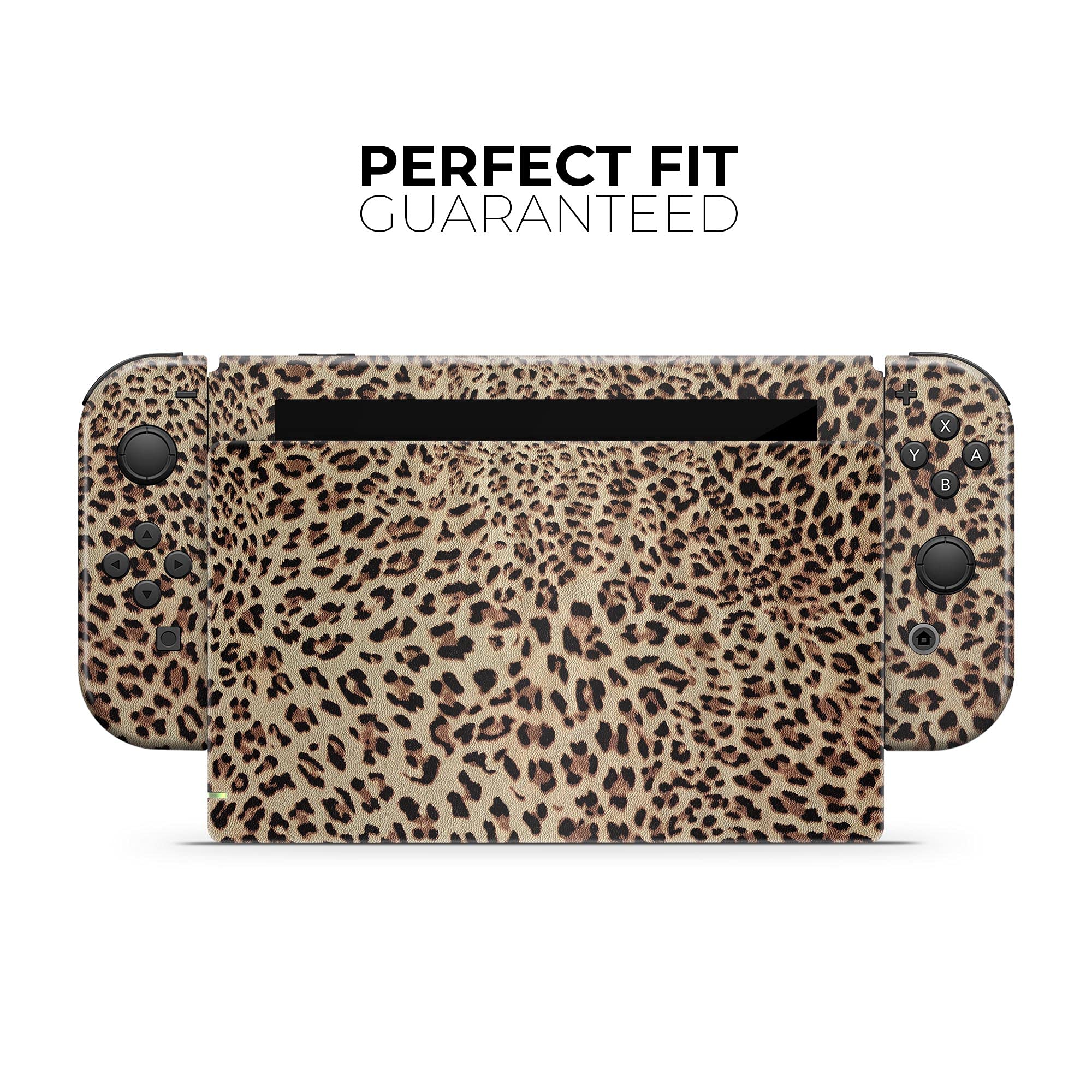 Design Skinz - Compatible with Nintendo Switch Lite - Skin Decal Protective Scratch-Resistant Removable Vinyl Wrap Cover - Brown Vector Leopard Print