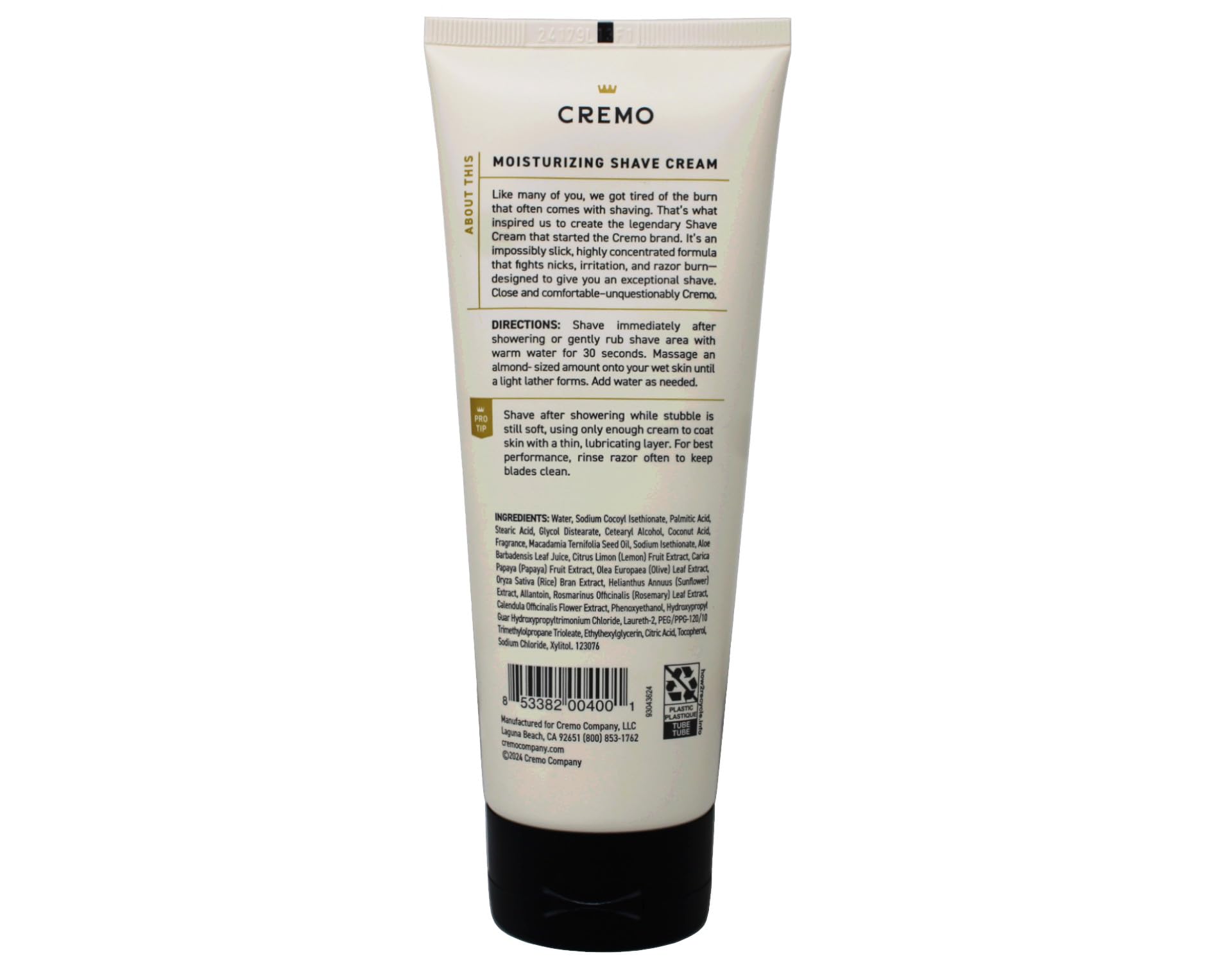 Cremo Astonishingly Superior Shave Cream, 6 Fluid Ounce