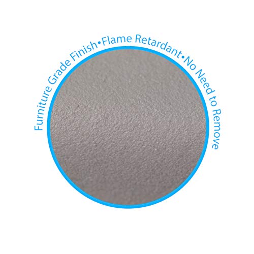 KidKusion Soft Seat Hearth Pad | Made in USA | Taupe | 90" x 14" | Fireplace and Hearth Protection
