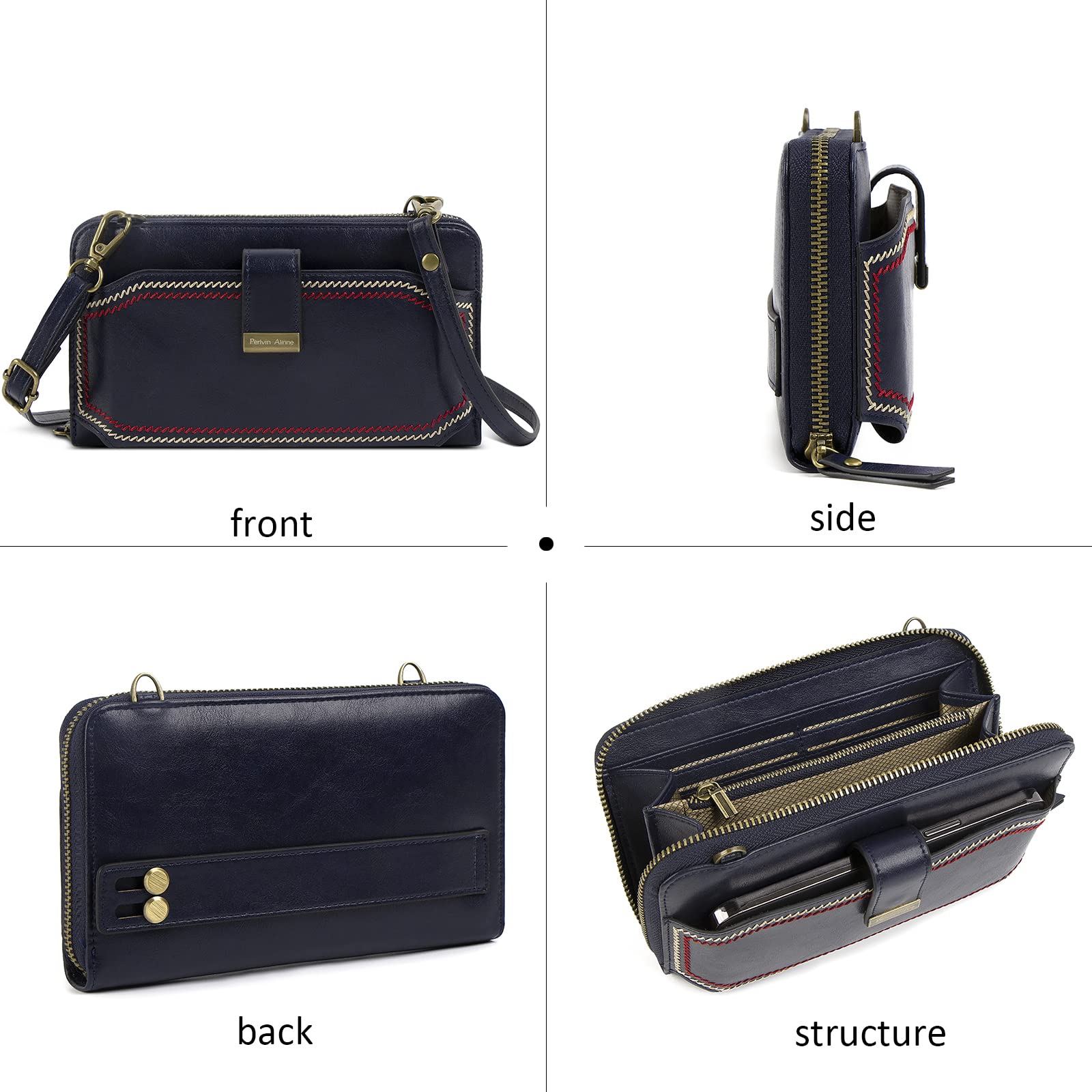 Perlvin Alinne Rfid Blocking Small Crossbody Wallet Purse for Women Lightweight Handbags Clutch with Phone Pocket