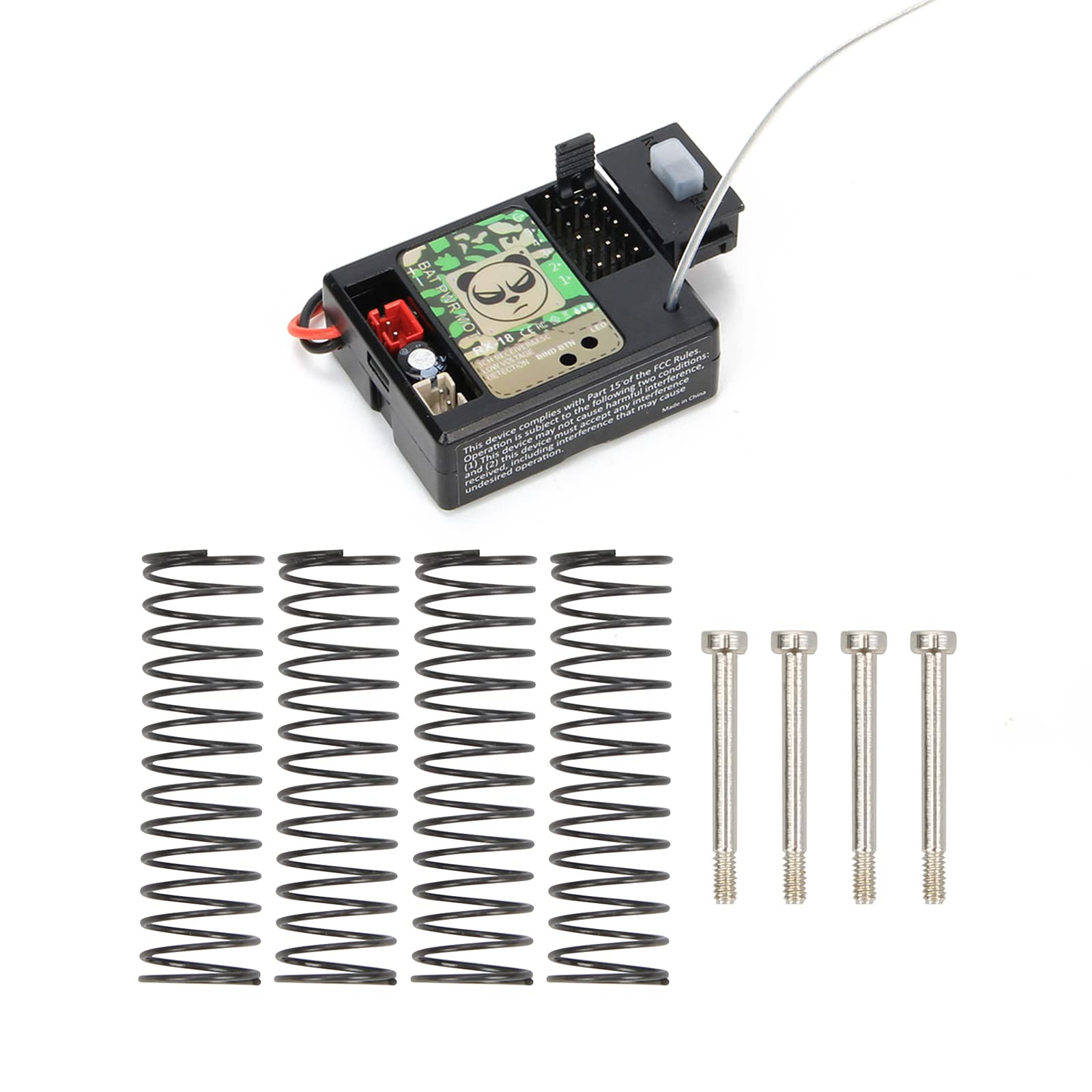 PANDA HOBBY Spring Kit and ESC Receiver/Electronic Speed Control Unit - RX-18 fits Tetra 1/24 w/T-8198A Transmitter