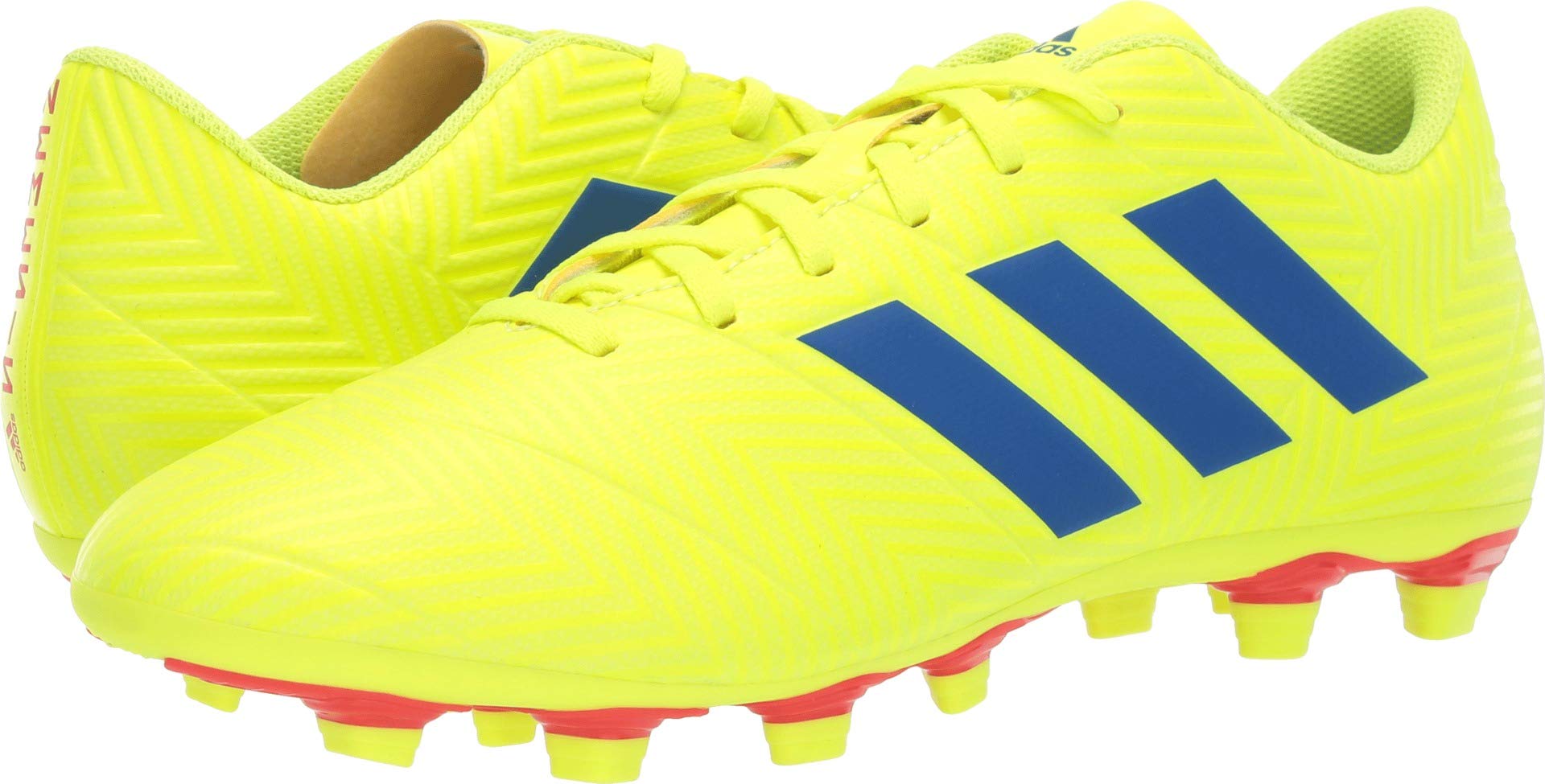 adidas Men's Nemeziz 18.4 FxG, Solar Yellow/Football Blue/Active red, 11 M US