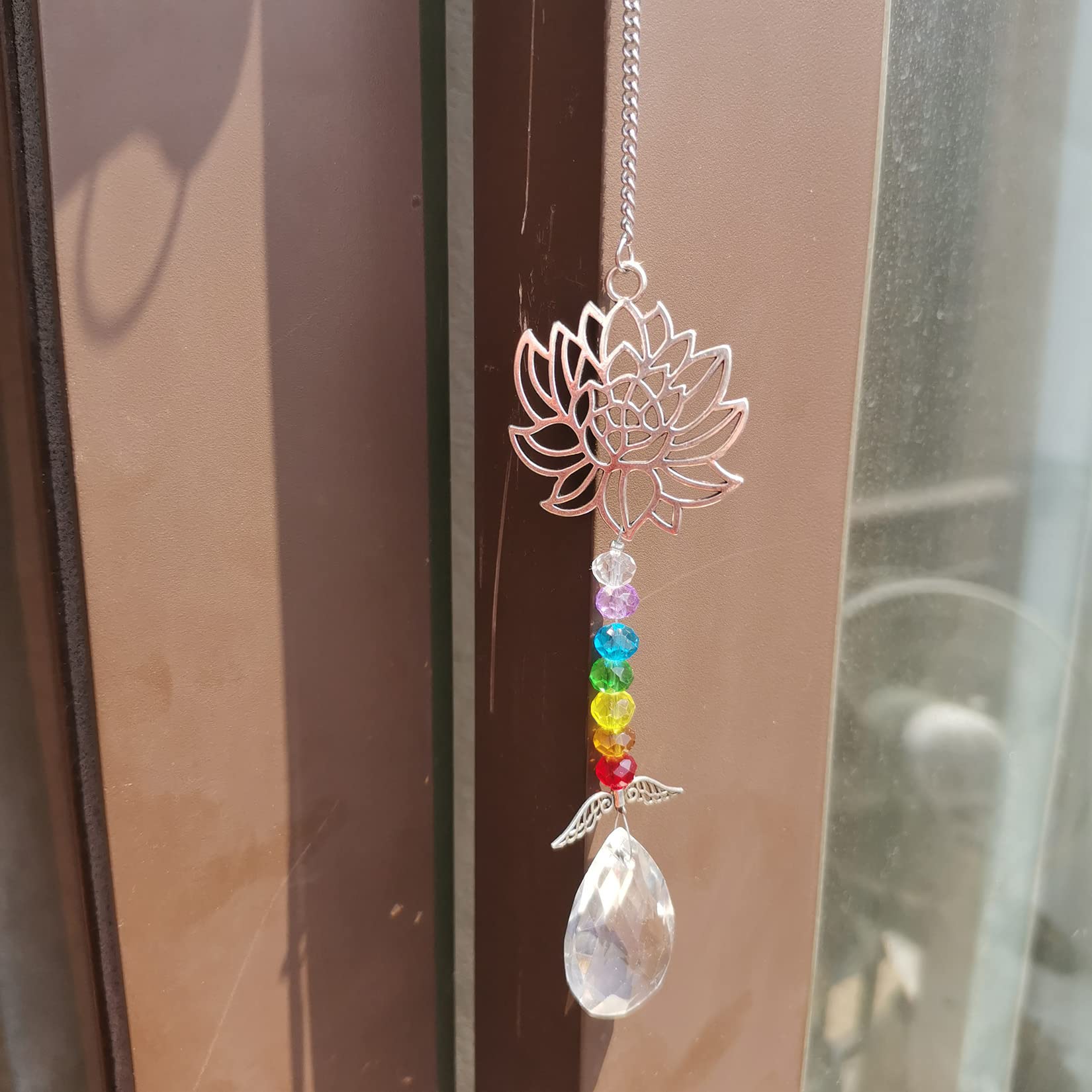 Healing Crystal Car Hanging Flower Accessories Rearview Mirror Window Garden Decorations Wall Home Decor Ornaments
