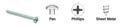CRL 8 x 2-1/2" Pan Head Phillips Sheet Metal Screws - Package of 100