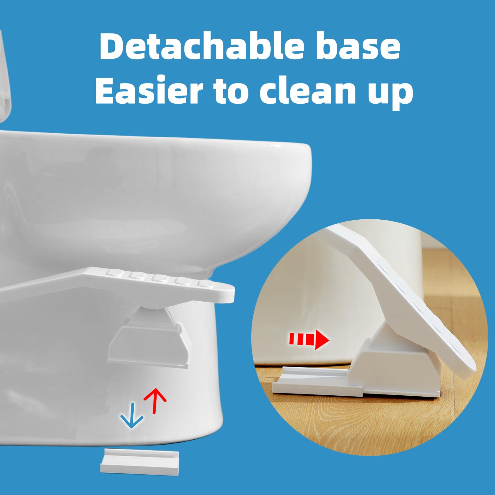 Neessno Toilet Seat Lifter Foot Pedal, Touch Free Toilet Seat Lift,Prevent Dirty Hands Easy Application, and Strong Double-Sided Waterproof Adhesive