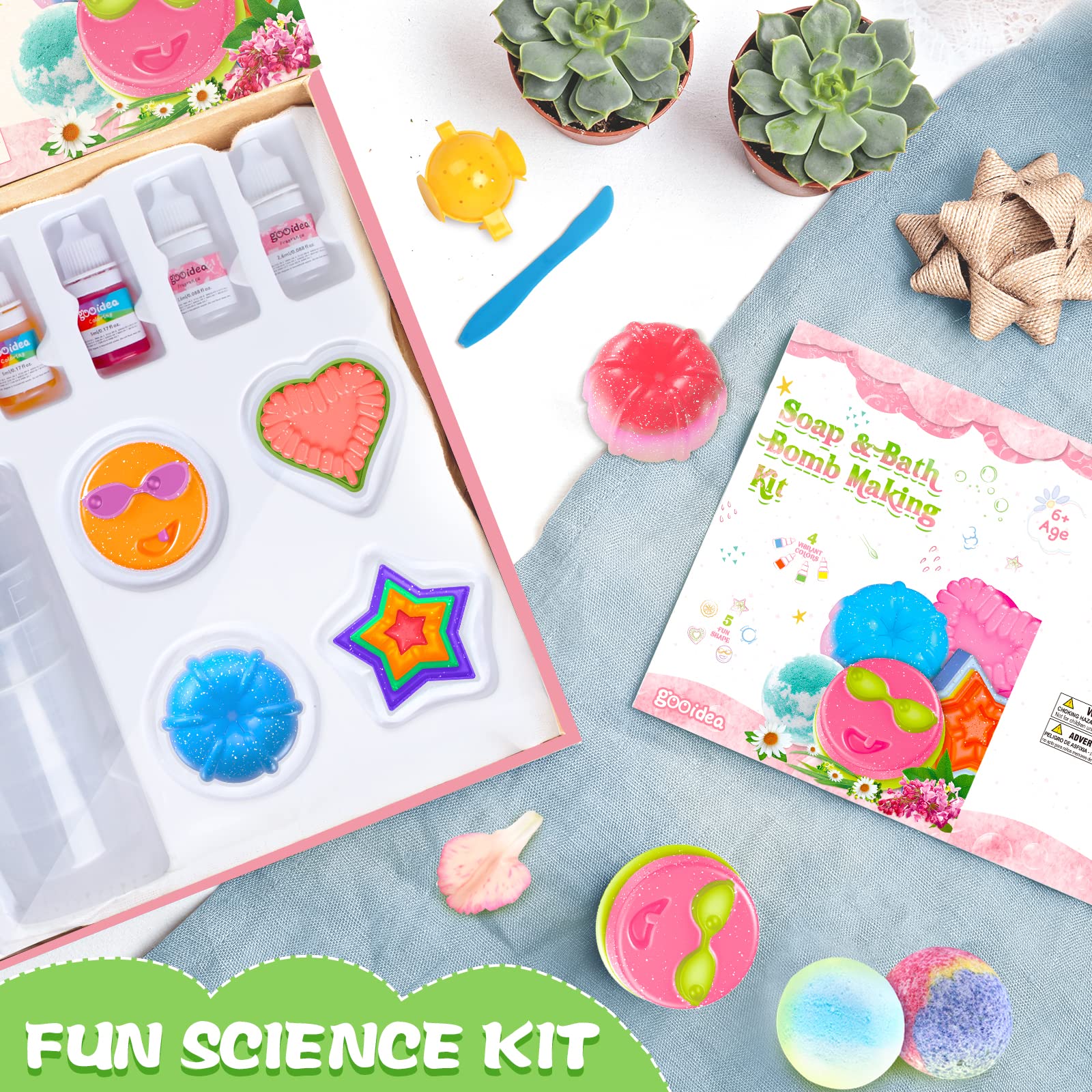 Crafts for Girls Ages 8-12, 2 in 1 Soap Making Science Kit for Girls & Boys, Great Educational STEM DIY Craft Activity Gift for 6-8 8-12 Year Old Girls & Boys