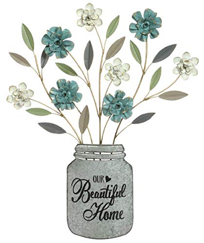 Hosley Metal Dimensional Wall Art Vase- 24" High. Ideal Gift for Weddings, Special Occasion, Home Decor, Party, Spa, Votive/LED Gardens, Home Office O9