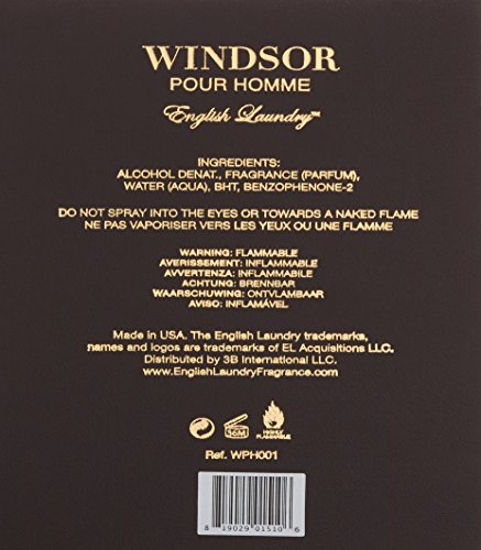 English Laundry Windsor Pour Homme Eau de Parfum Spray, 3.4 Fl Oz