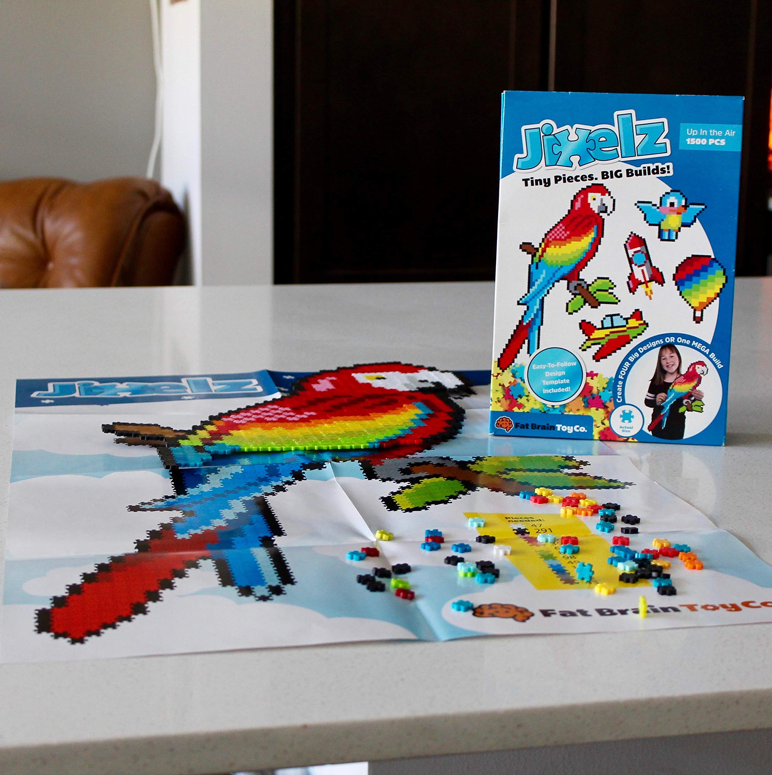 Fat Brain Toys Jixelz 700 Piece Set Roving Robots Pixelated Puzzle Art for Children, Suitable for Boys & Girls Aged 6 Years and Above