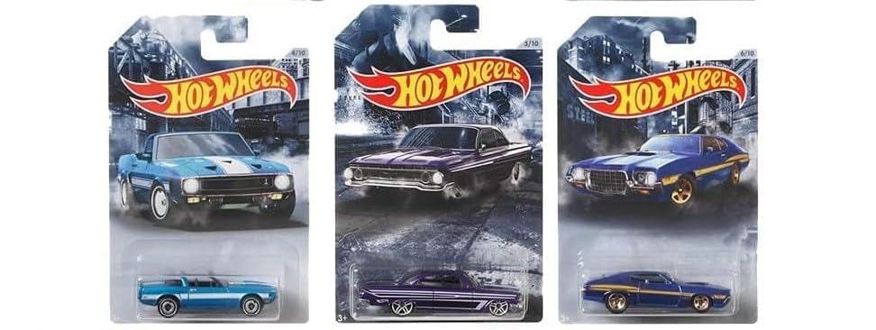 Hot Wheels 2020 American Steel Muscle Cars Complete Set of 10 Diecast Vehicles