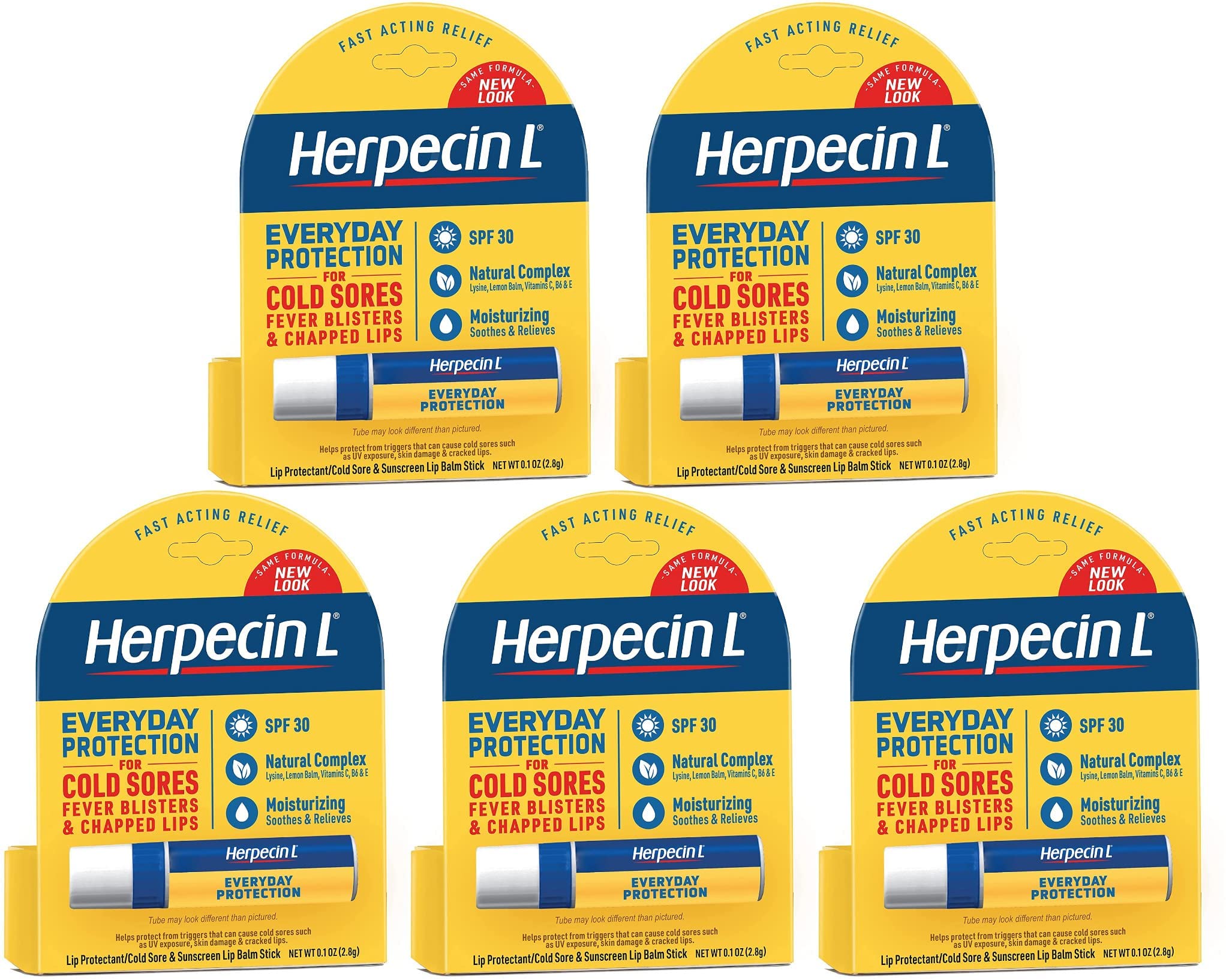 Herpecin L SPF 30 Lip Protectant 0.1 OZ (5 Pack)