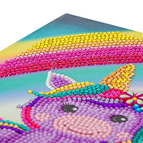 Crystal Art Diamond Painting Notebook - Unicorn Smile Notebook Kit - Create a Sparkling Notebook Cover Using Crystals - for Ages 8 and up